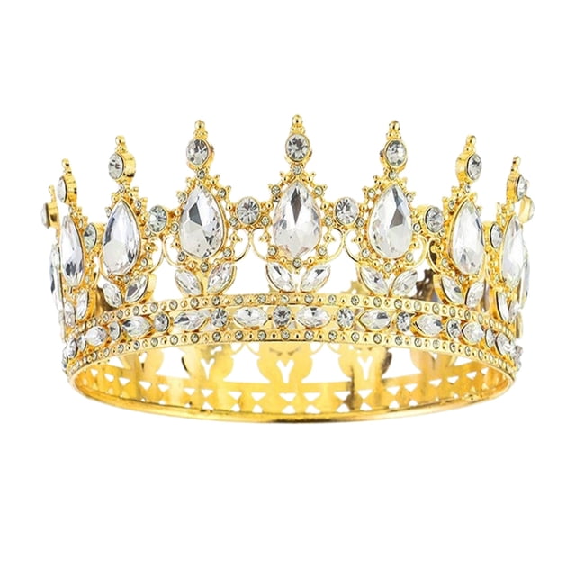 Royal - Gold Rhinestone Wedding Headpiece for Bride, Prom, QuinceaÃ±era ...