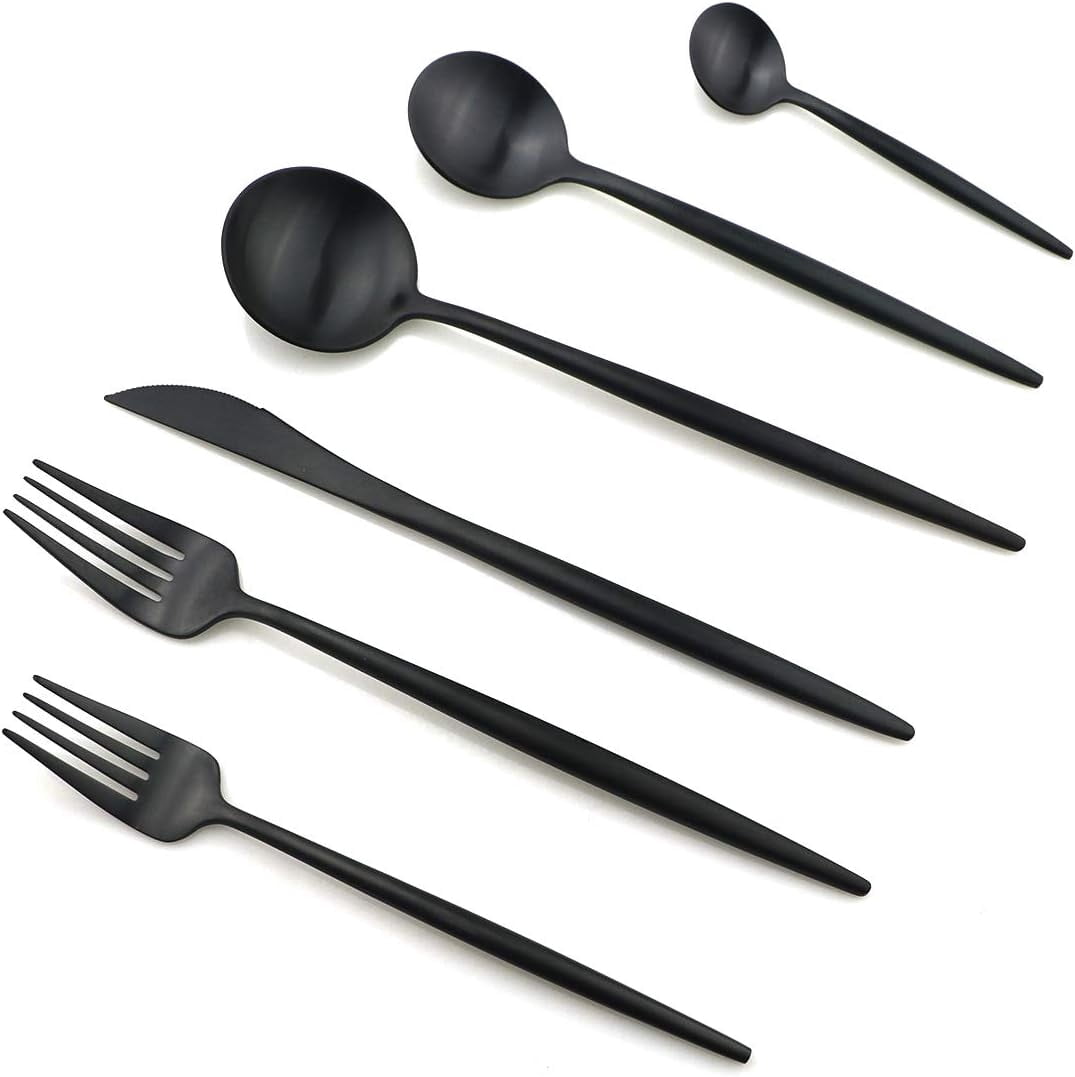 Royal Cutlery Luxury Silverware Set - 24 Piece Flatware Set - Service ...