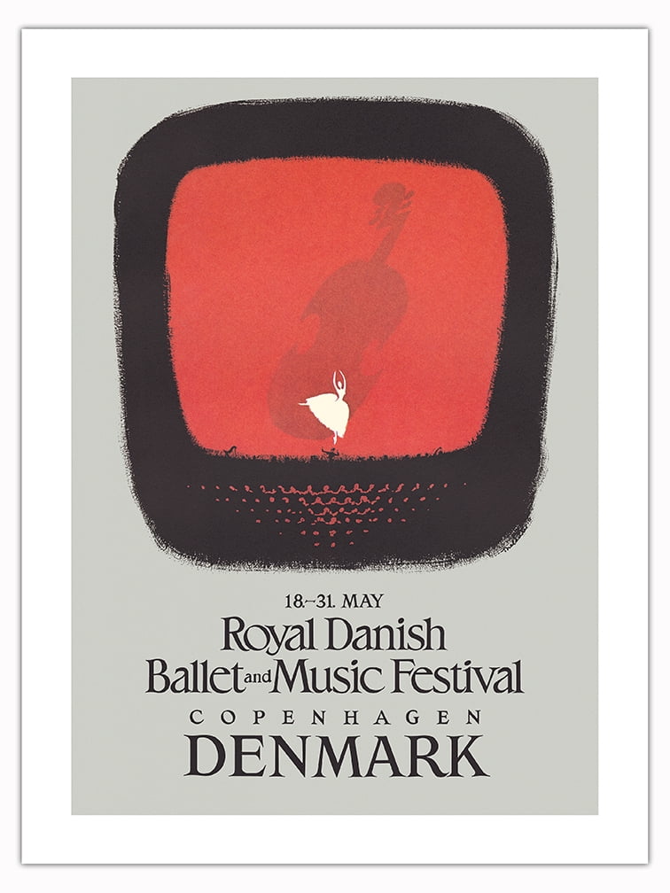 Royal Danish Ballet and Music Festival - Vintage Dance Poster c.1955 ...