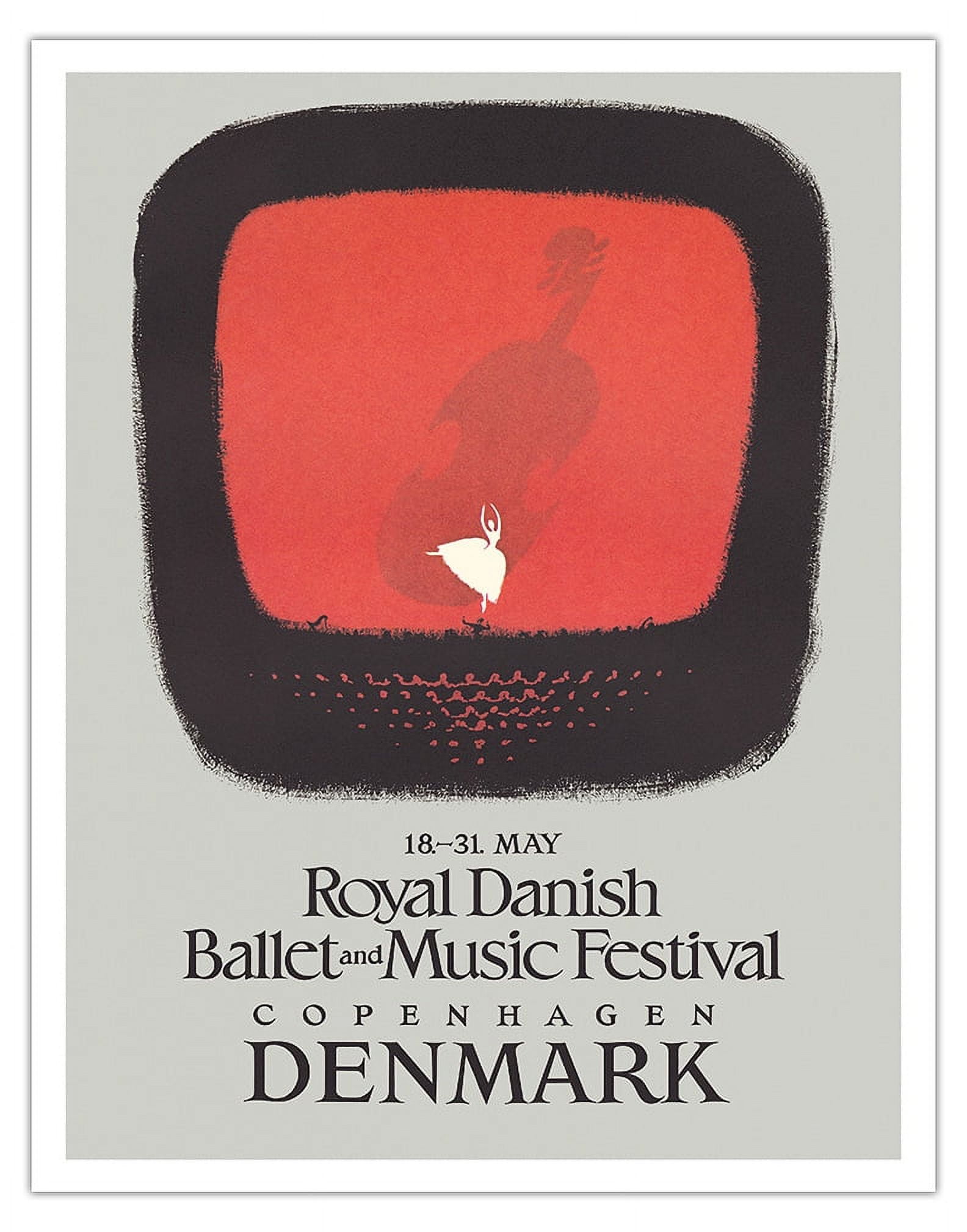 Royal Danish Ballet and Music Festival - Vintage Dance Poster c.1955 ...
