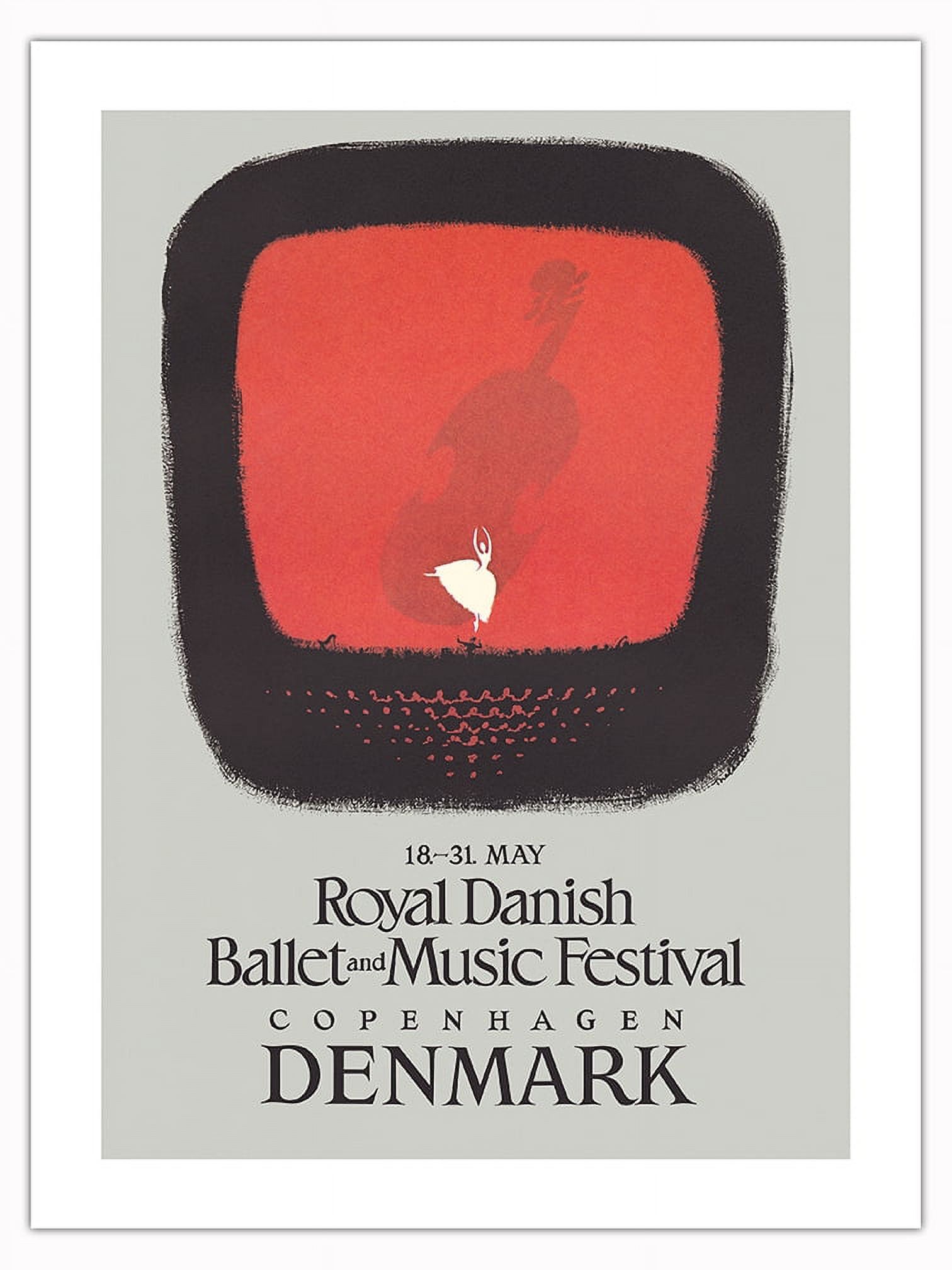 Royal Danish Ballet and Music Festival - Vintage Dance Poster c.1955 ...
