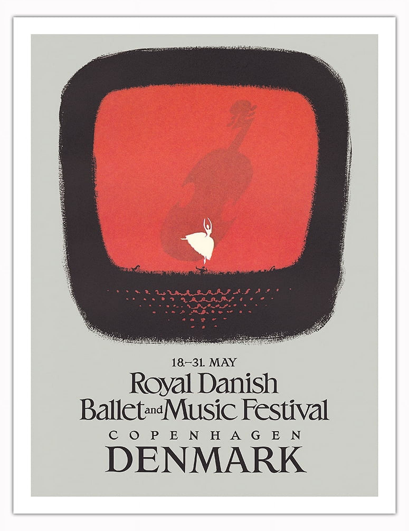 Royal Danish Ballet and Music Festival - Vintage Dance Poster c.1955 ...