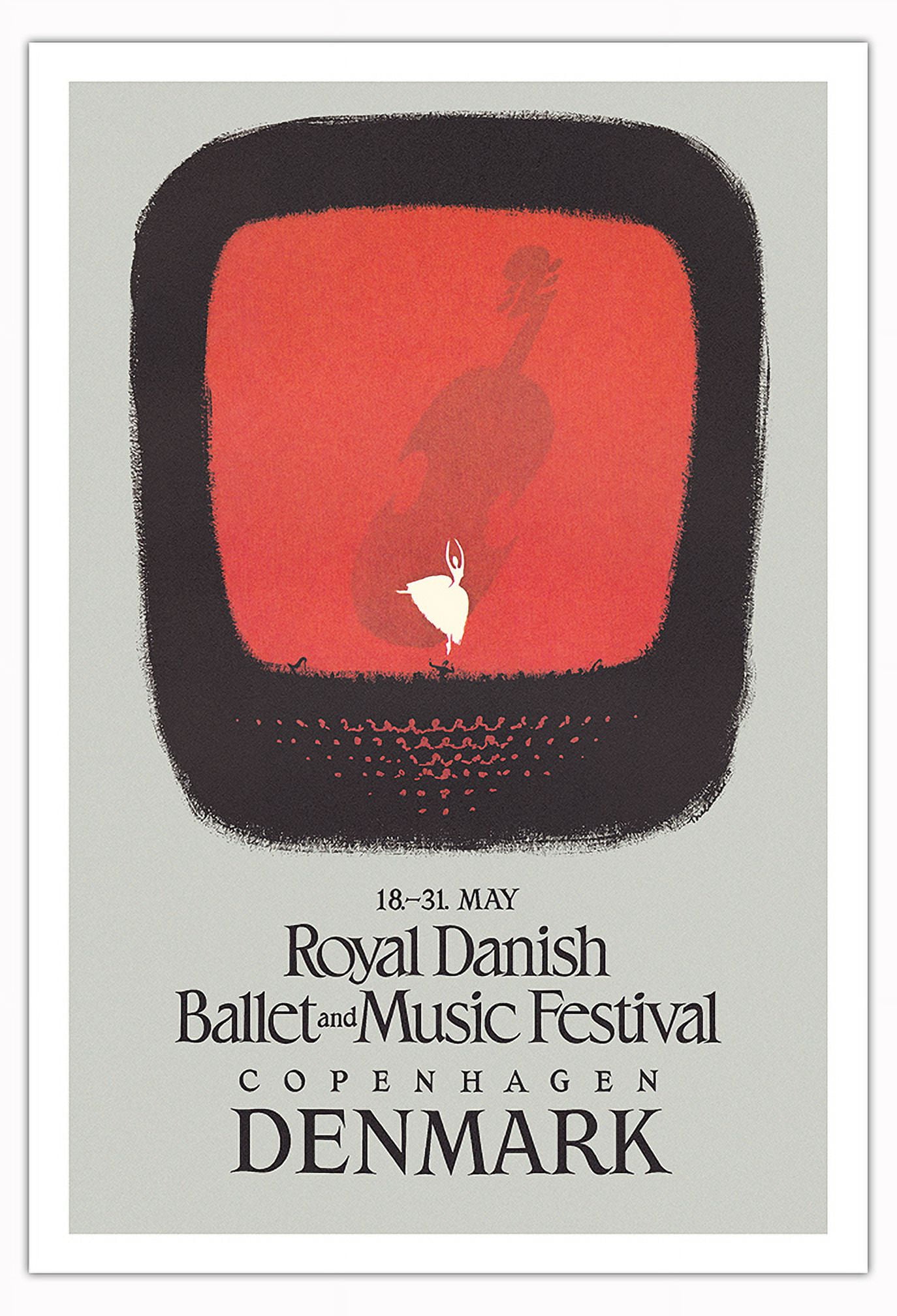 Royal Danish Ballet and Music Festival - Vintage Dance Poster c.1955 ...