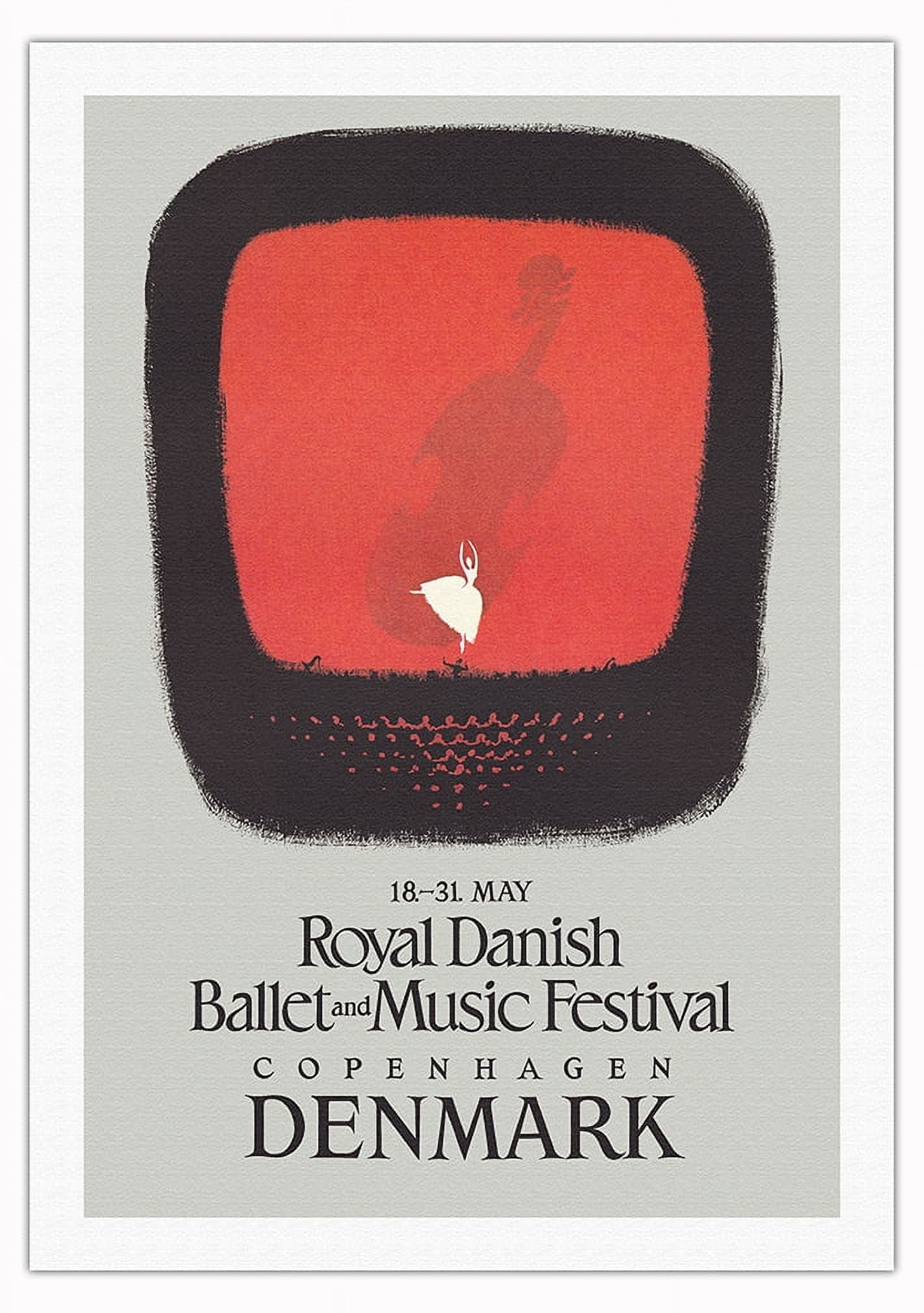 Royal Danish Ballet and Music Festival - Vintage Dance Poster c.1955 ...