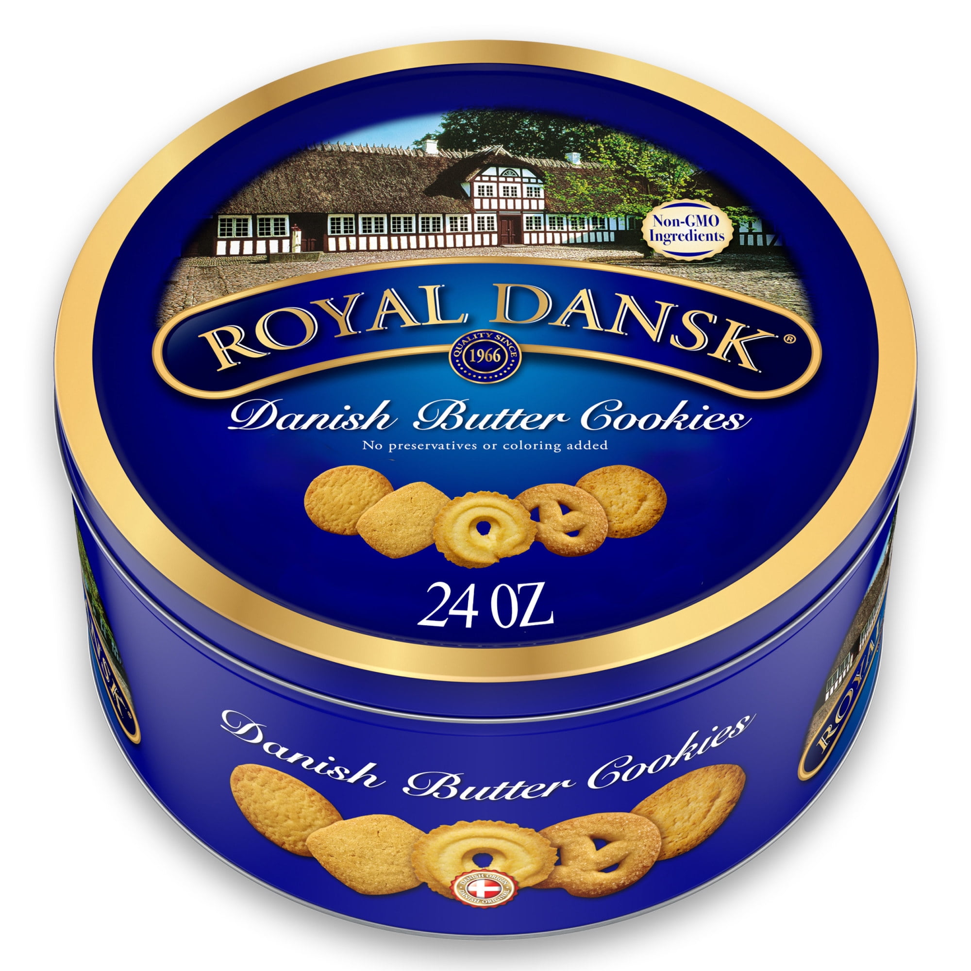 Royal Dansk Authentic Danish Butter Cookies, GMO Free, 24 Oz Tin ...
