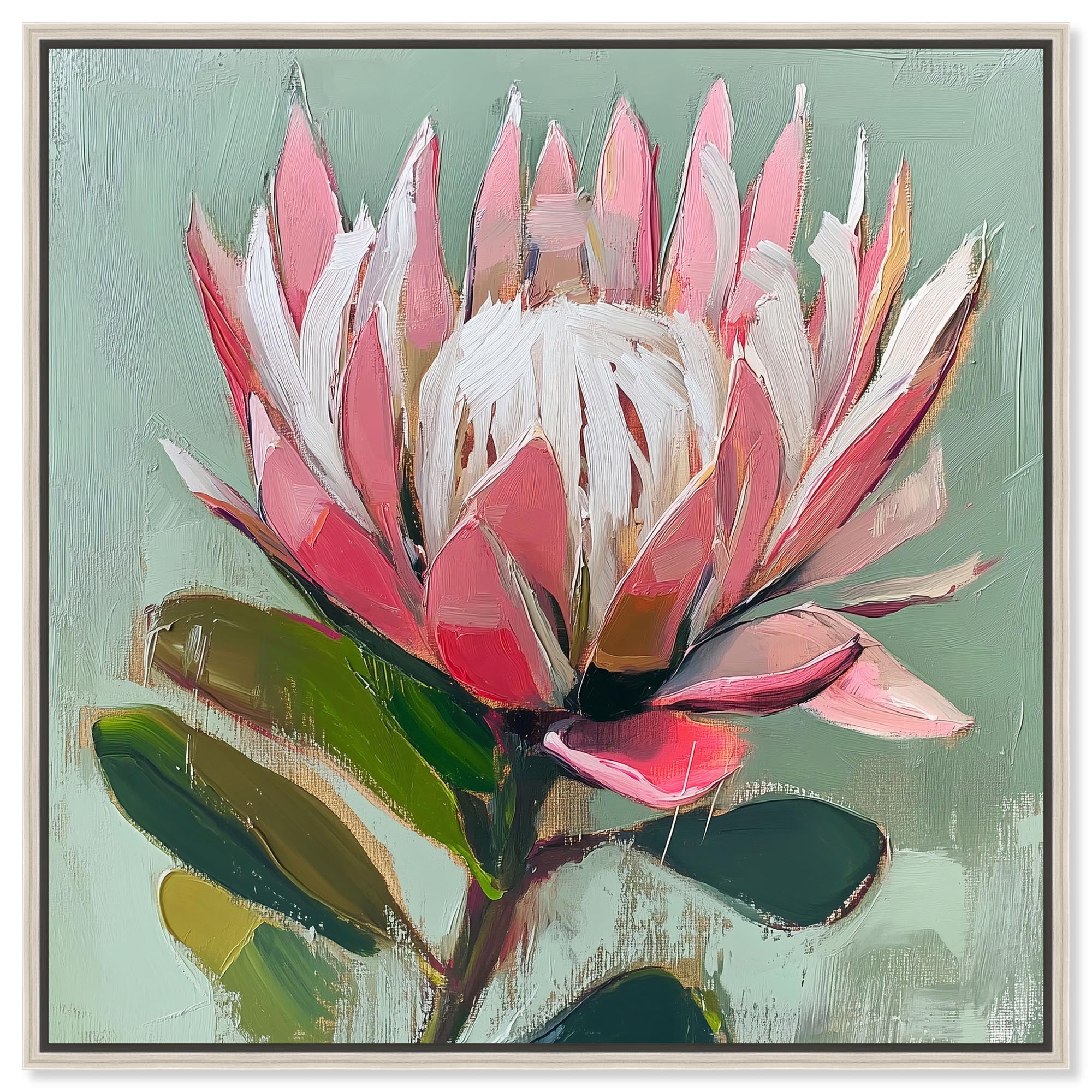 Royal Decree in Pink Canvas Print Botanical Wall Art by Art Remedy ...