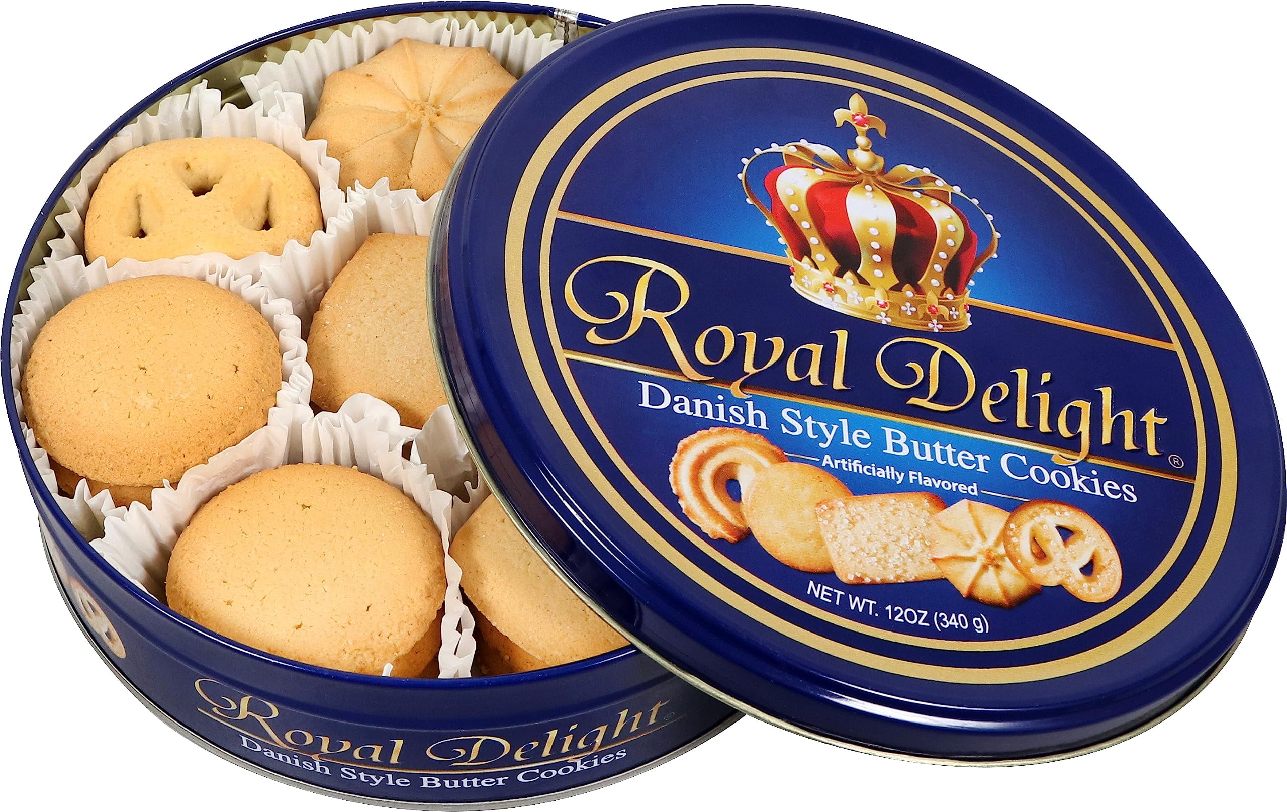 Royal Delight Danish Style SBF3 Butter Cookies 12 oz Tin By Munch King ...