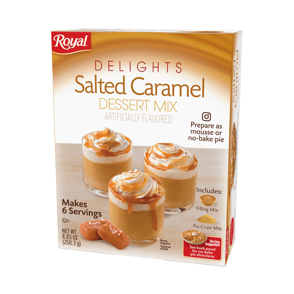Royal Delights Dessert Mix, Salted Caramel with Graham Cracker Crumbs ...