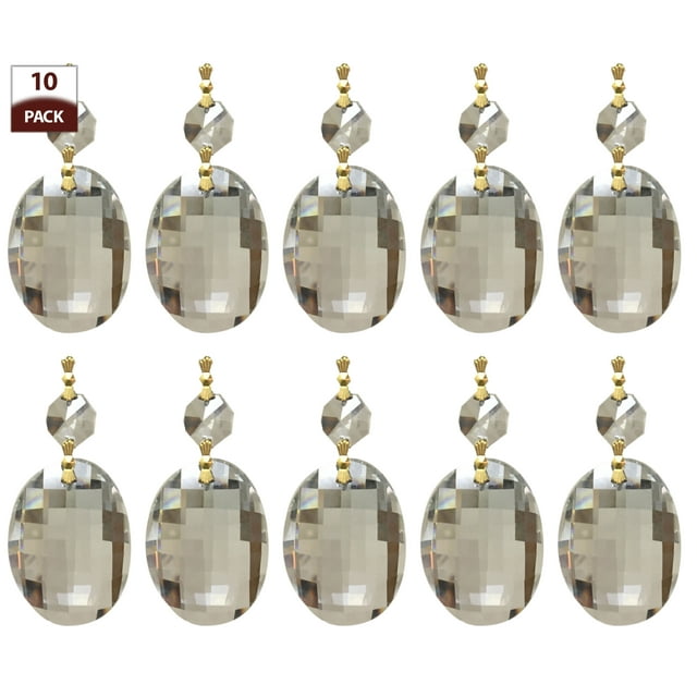 Royal Designs 10 Pack Chandelier Replacement Crystal Prisms Clear ...
