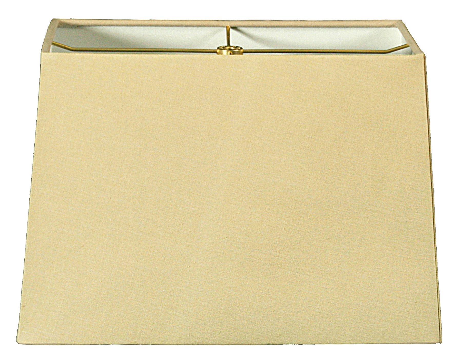 Royal Designs 12" Rectangle Hard Back Lamp Shade Linen Beige - Walmart.com