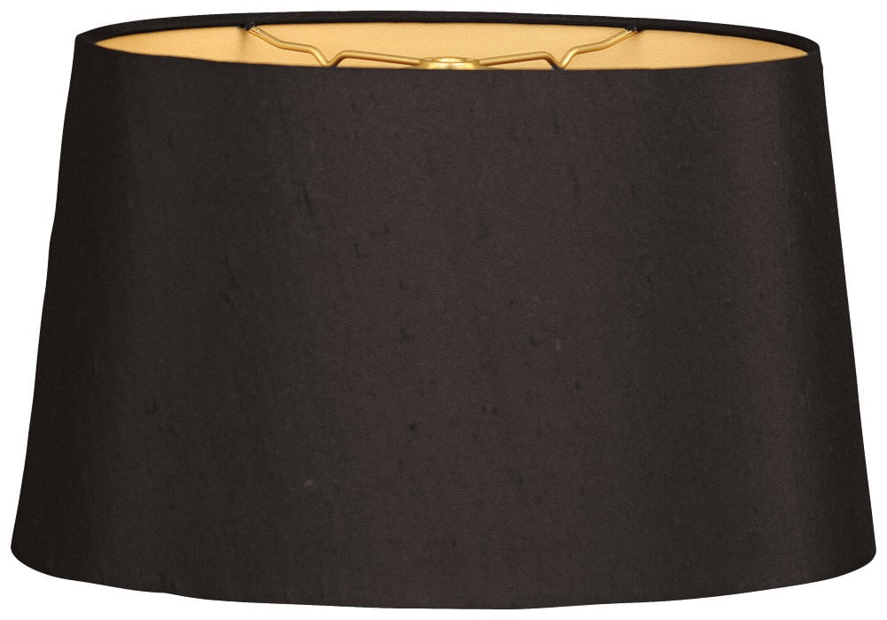 Royal Designs Black 12" Shallow Oval Hardback Lamp Shade - Walmart.com