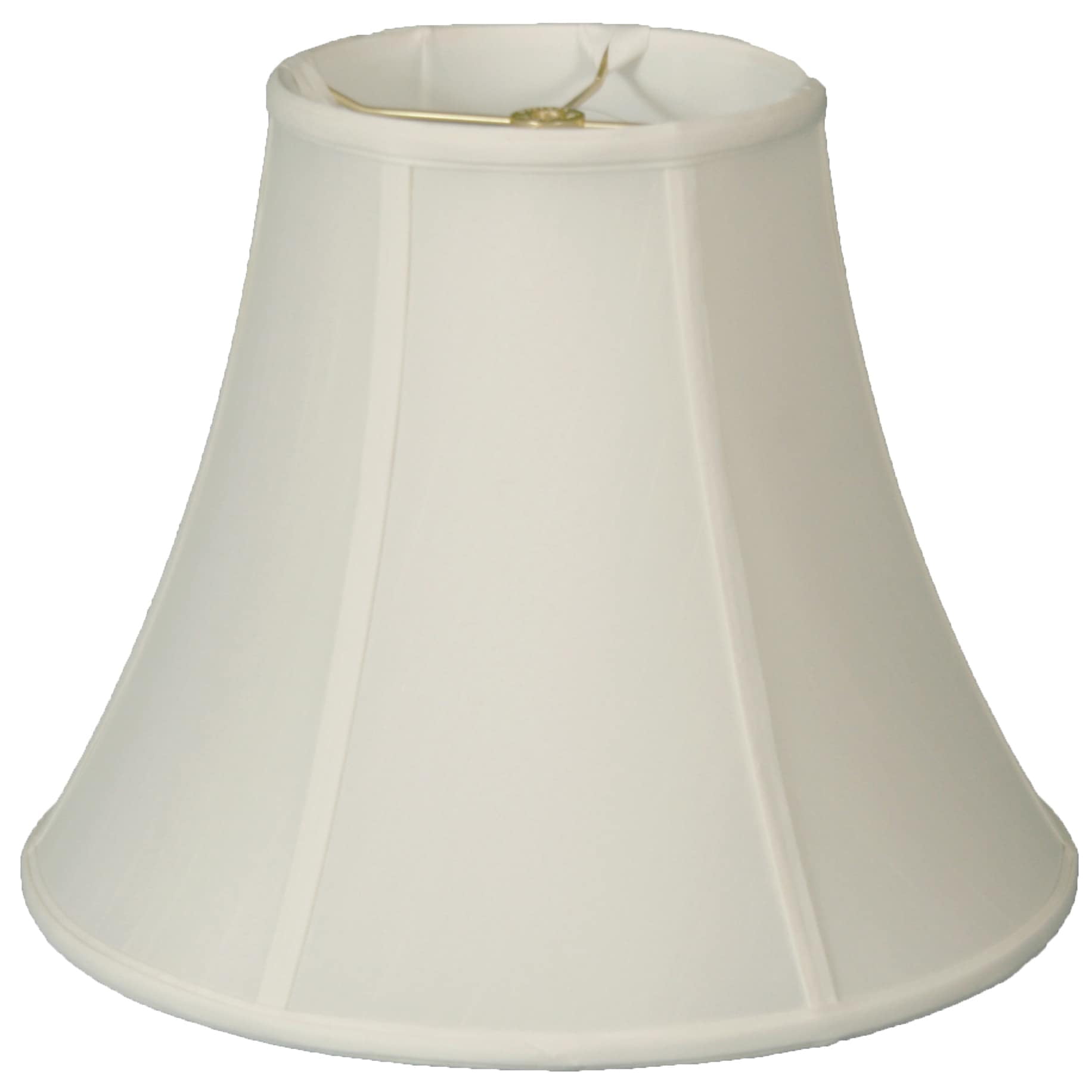 Royal Designs White True Bell Lamp Shade, 12", Silk Shantung Fabric ...