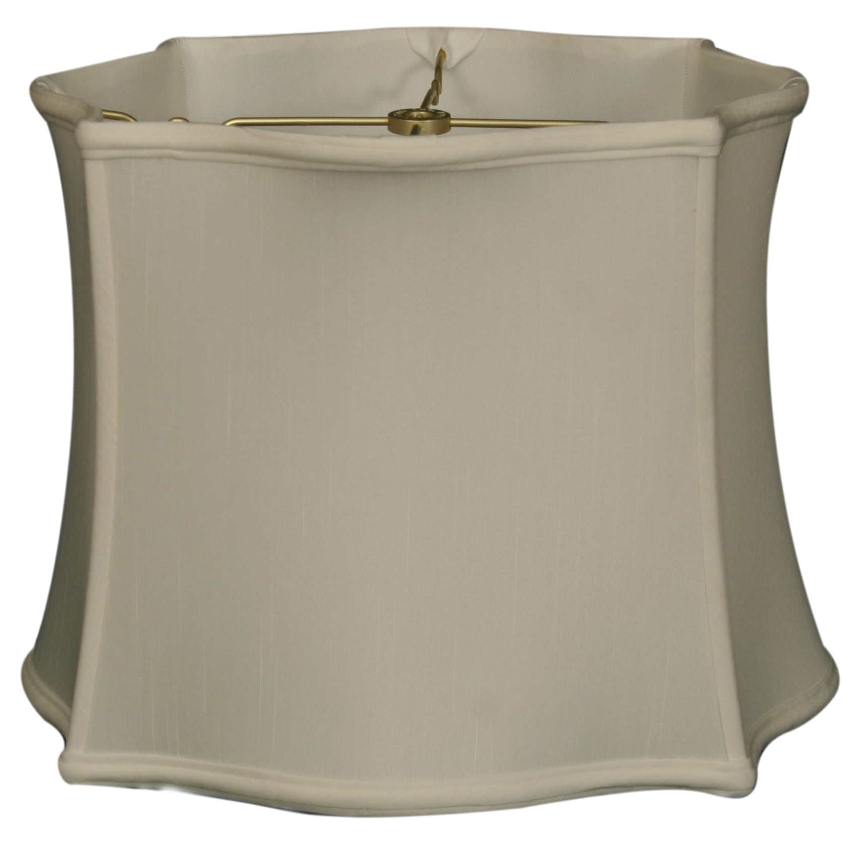 Royal Designs 15" Scallop Top & Bottom Square Lamp Shade White ...