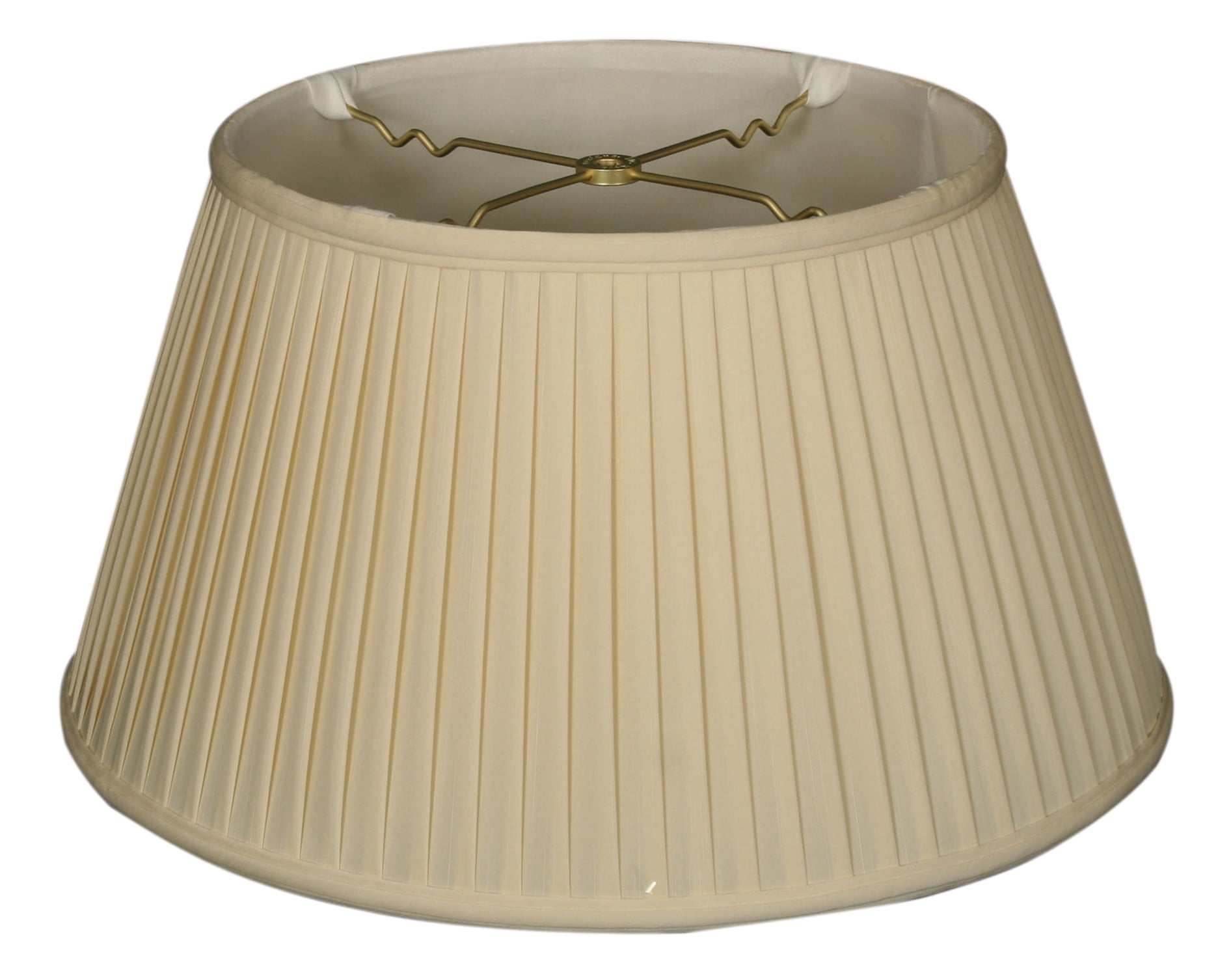 Royal Designs 15" Silk Eggshell Lamp Shade with Spider Fitting, Side ...