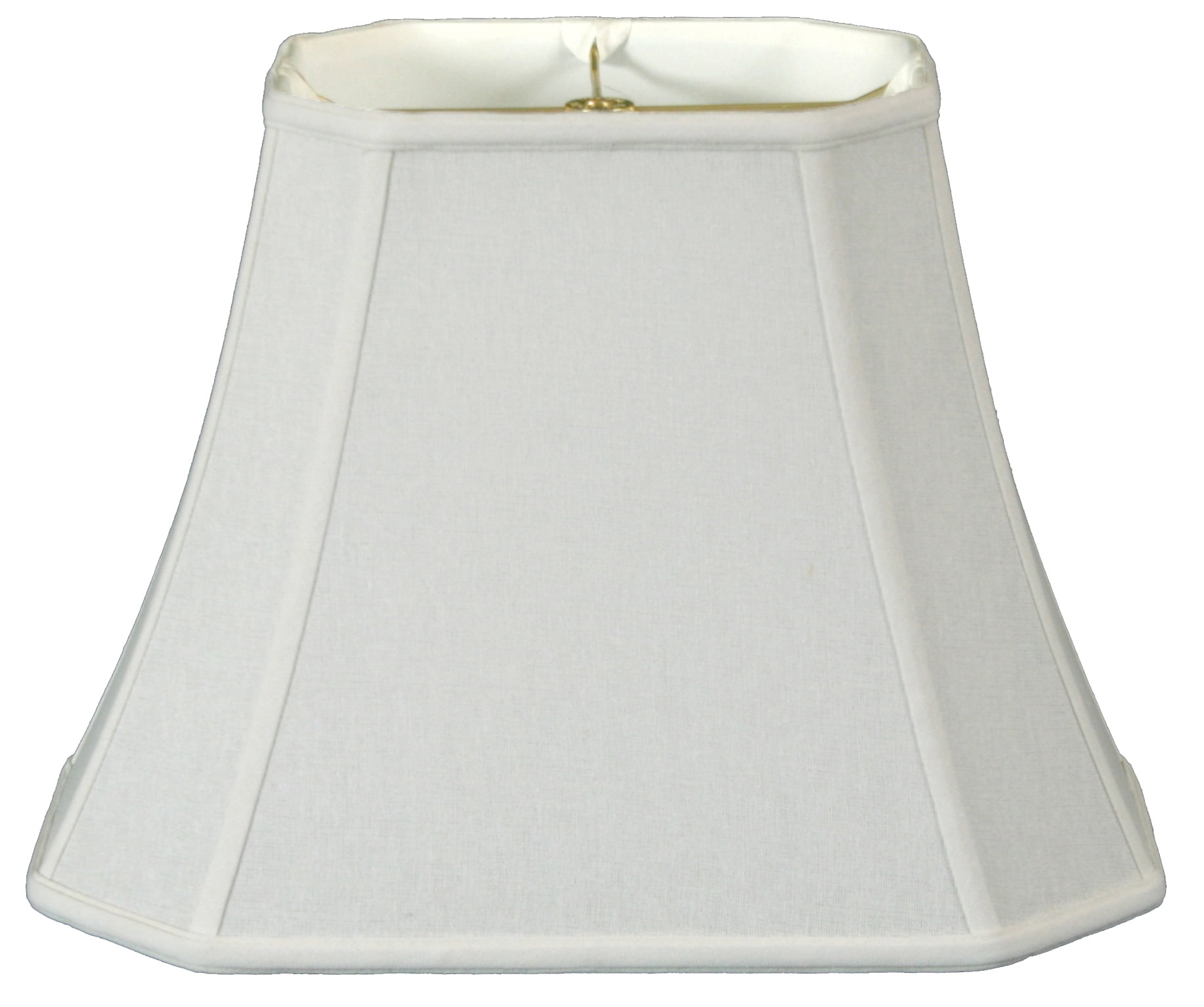 Royal Designs 16" Rectangle Cut Corner Lamp Shade Linen White - Walmart.com
