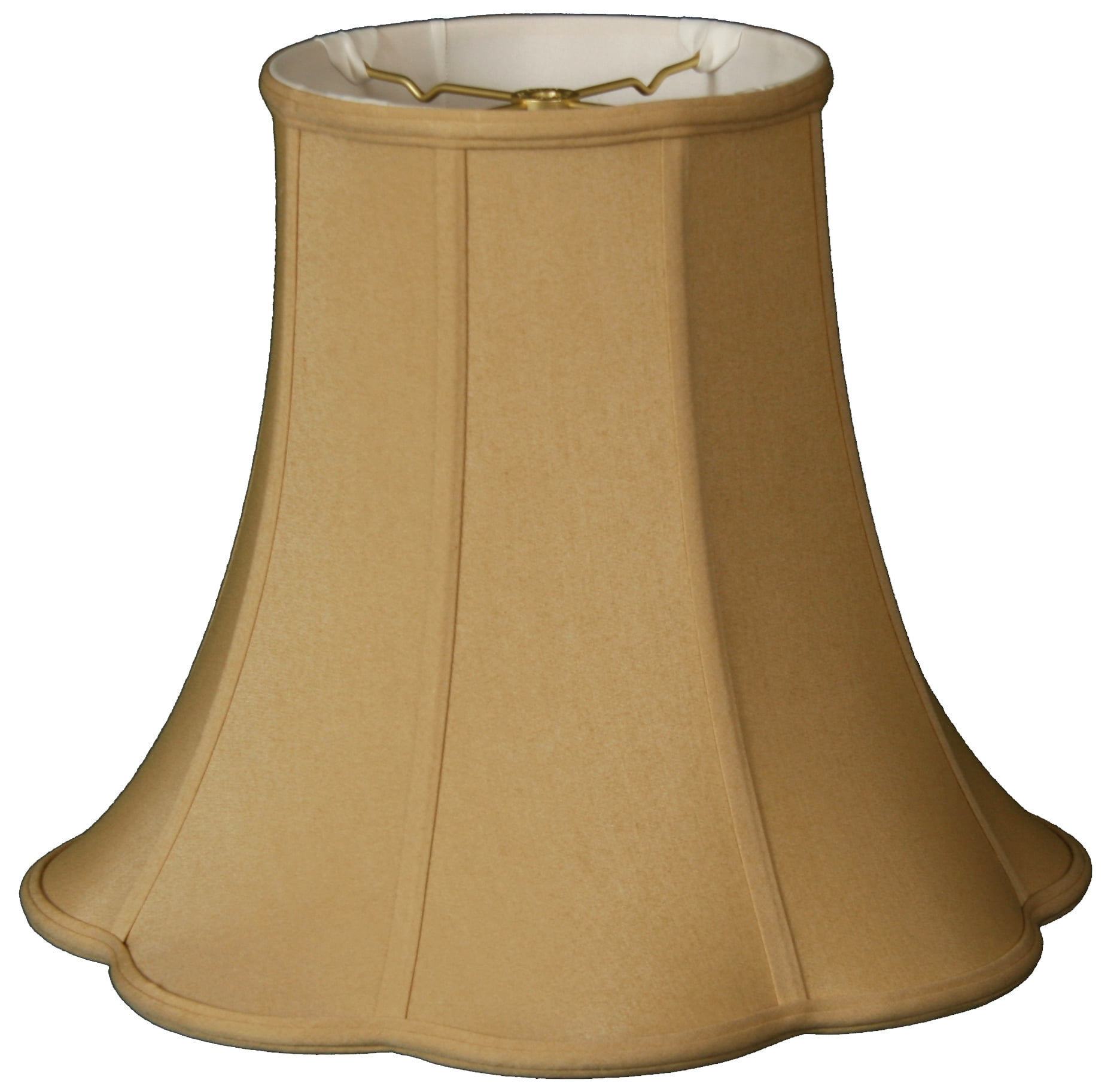 Royal Designs 18" Bottom Scalloped Bell Lamp Shade in Antique Gold, 9 x ...