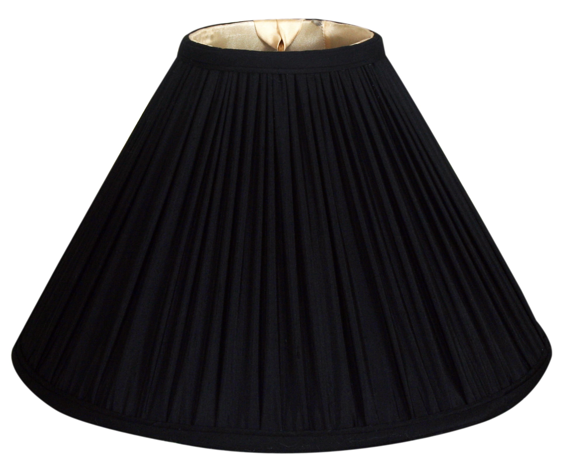 Royal Designs 18" Coolie Empire Gather Pleat Lamp Shade Black - Walmart.com