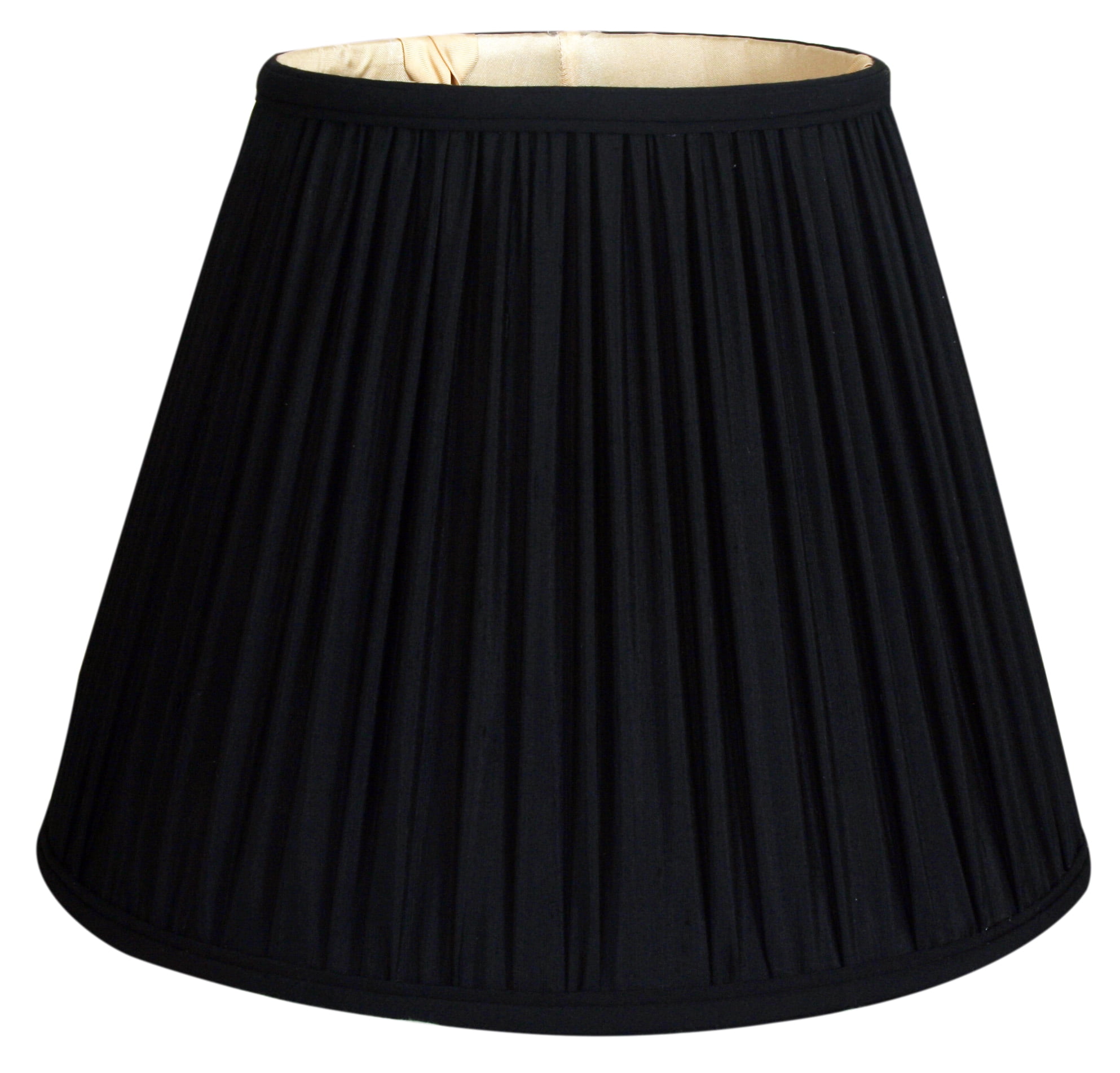 Royal Designs 18" Deep Empire Gather Pleat Lamp Shade Black - Walmart.com