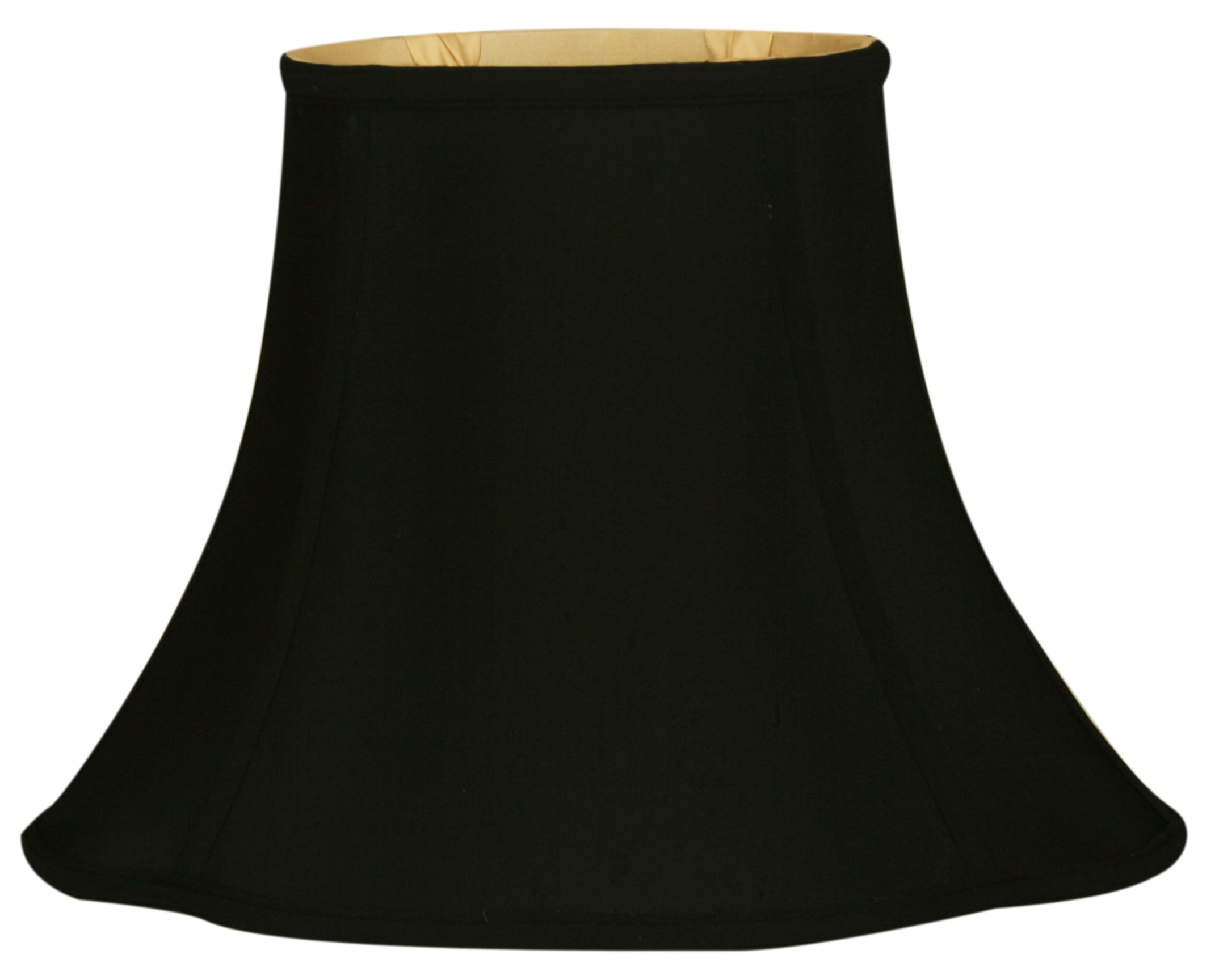 Royal Designs 18" Fancy Oval Lamp Shade Black with Gold Lining ...