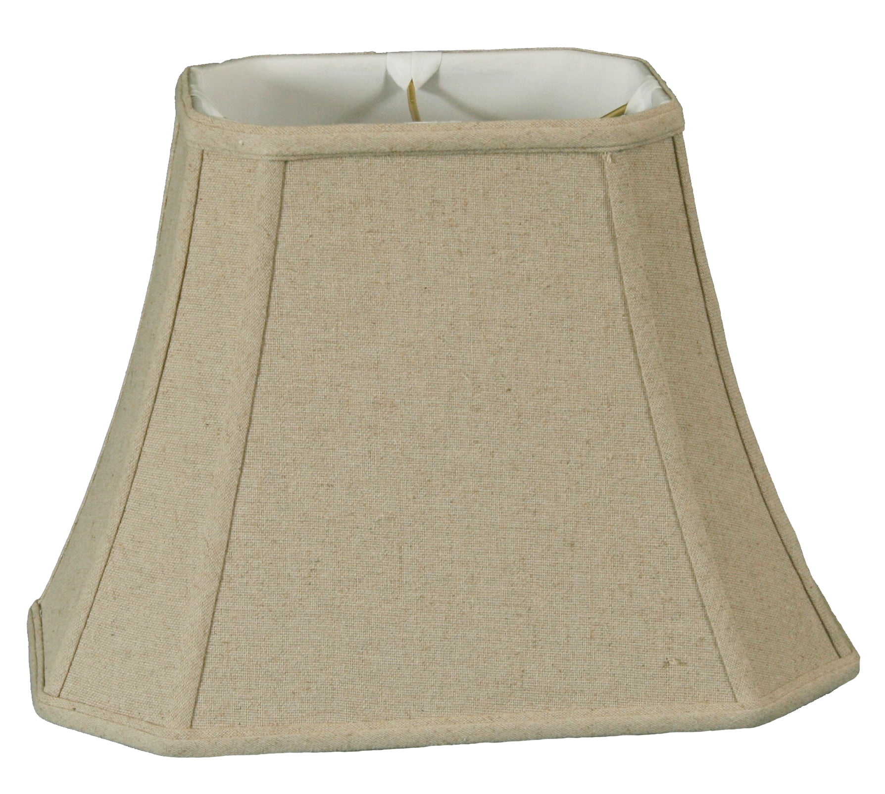 Royal Designs 18" Rectangle Cut Corner Lamp Shade Linen Cream - Walmart.com