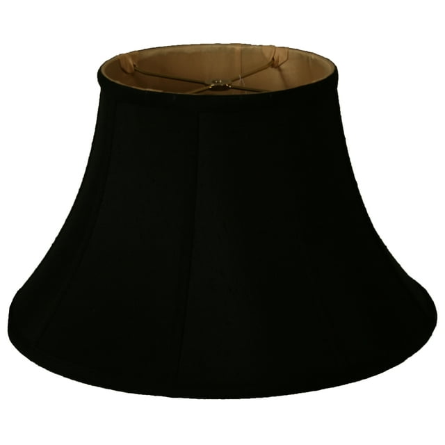 Royal Designs 18" Shallow Bell Lamp Shade Black - Walmart.com
