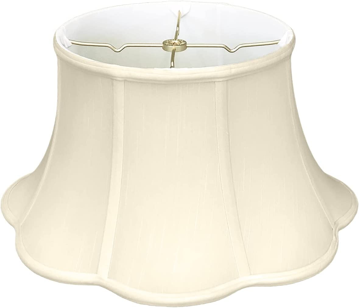 Royal Designs 6-Way Out Scallop Bell Basic Lamp Shade, Beige, 13 x 19 x ...