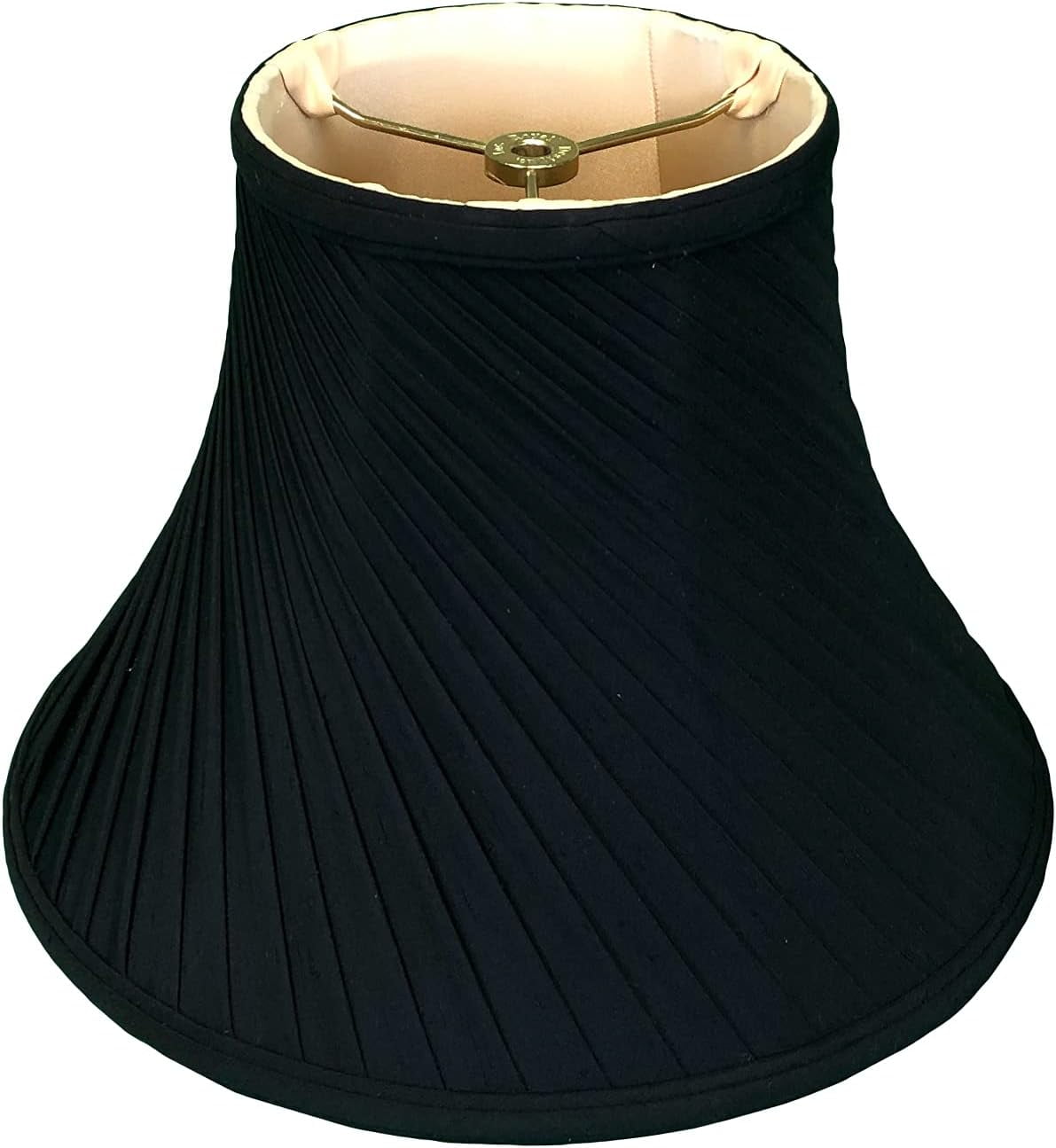 Royal Designs 6 X 12 X 9 Black/Gold Twisted Pleat Basic Lamp Shade, BS ...
