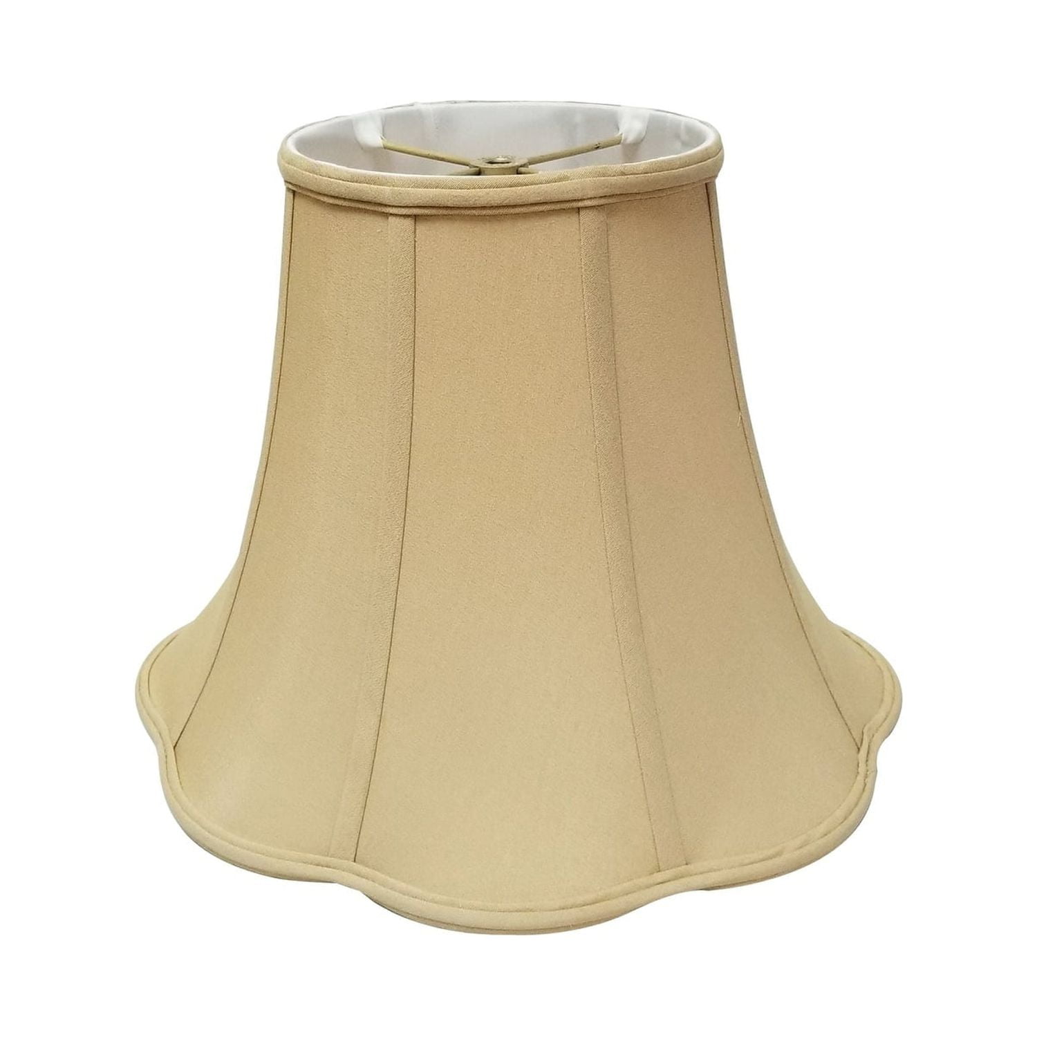 Royal Designs Bottom Scalloped Bell Lamp Shade in Antique Gold, 6 x 12 ...