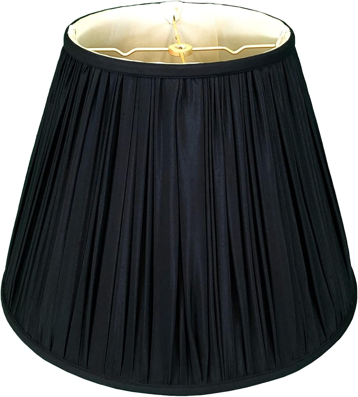 Royal Designs Deep Empire Gather Pleat Basic Lamp Shade, Black, 6 X 12 ...