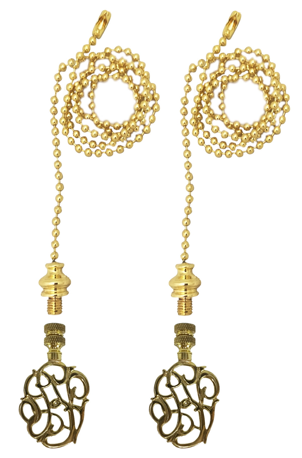 Royal Designs Fan Pull Chain with Hand Carved Caste Floral Finial ...