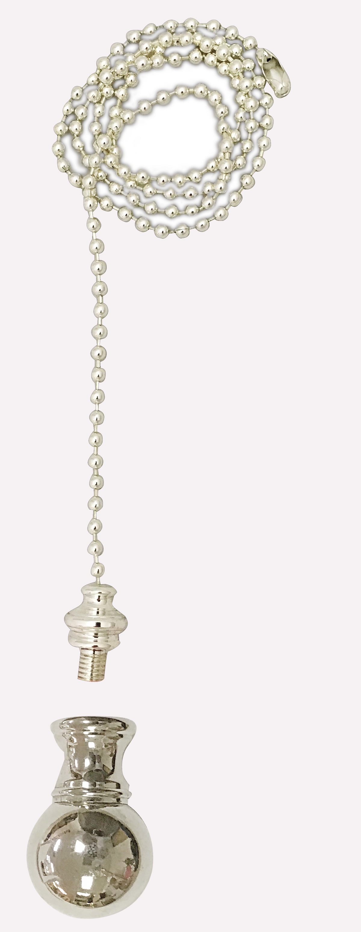 Royal Designs Fan Pull Chain with Small Ball Finial – Silver - Walmart.com