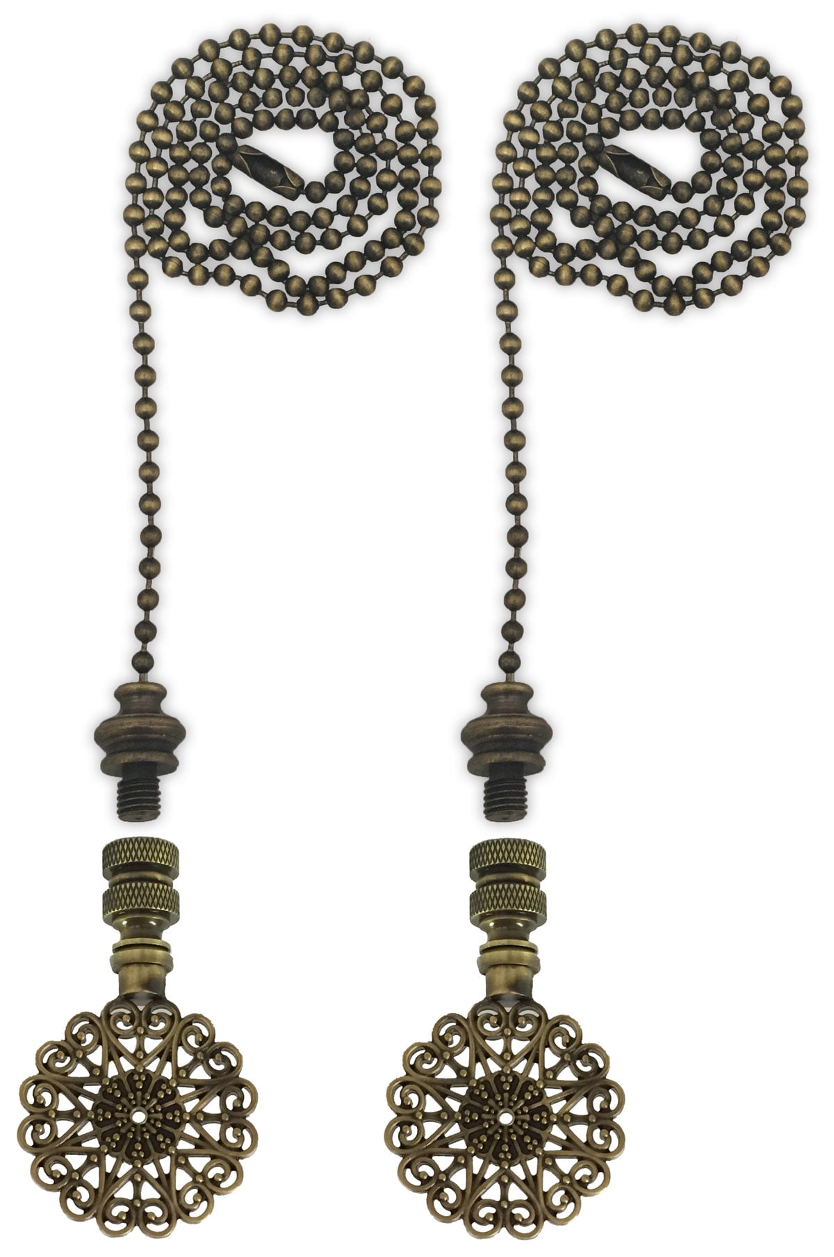 Royal Designs Fan Pull Chain with Sun Scalloped Filigree Finial ...