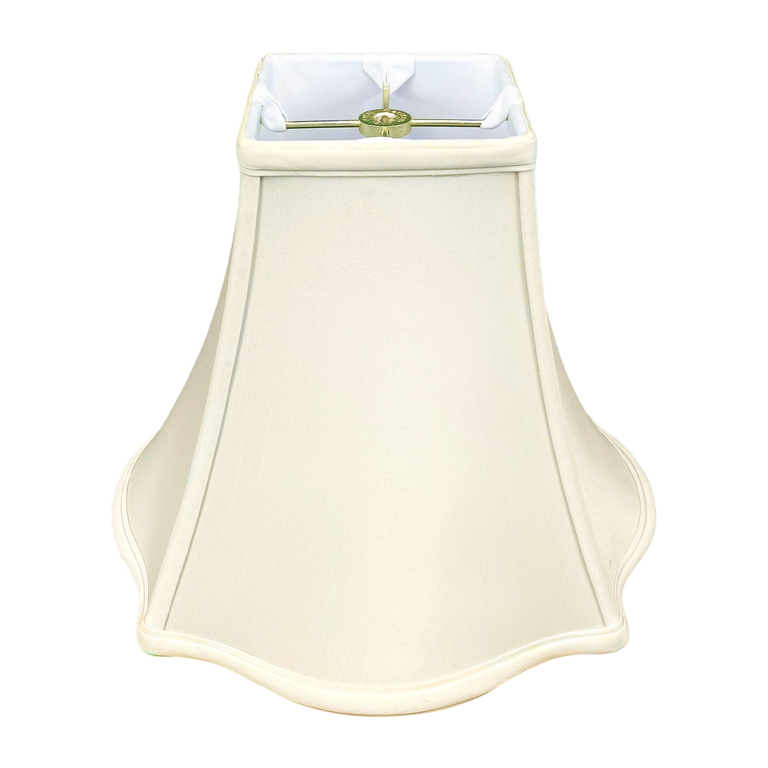 Royal Designs Fancy Square Bell Basic Lamp Shade, Eggshell, 4" x 10" x ...