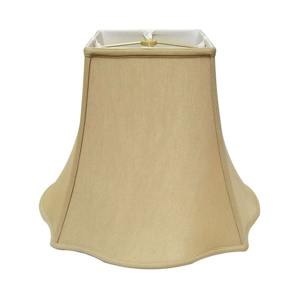 Royal Designs Flare Bottom Outside Square Bell Lamp Shade, Antique Gold ...