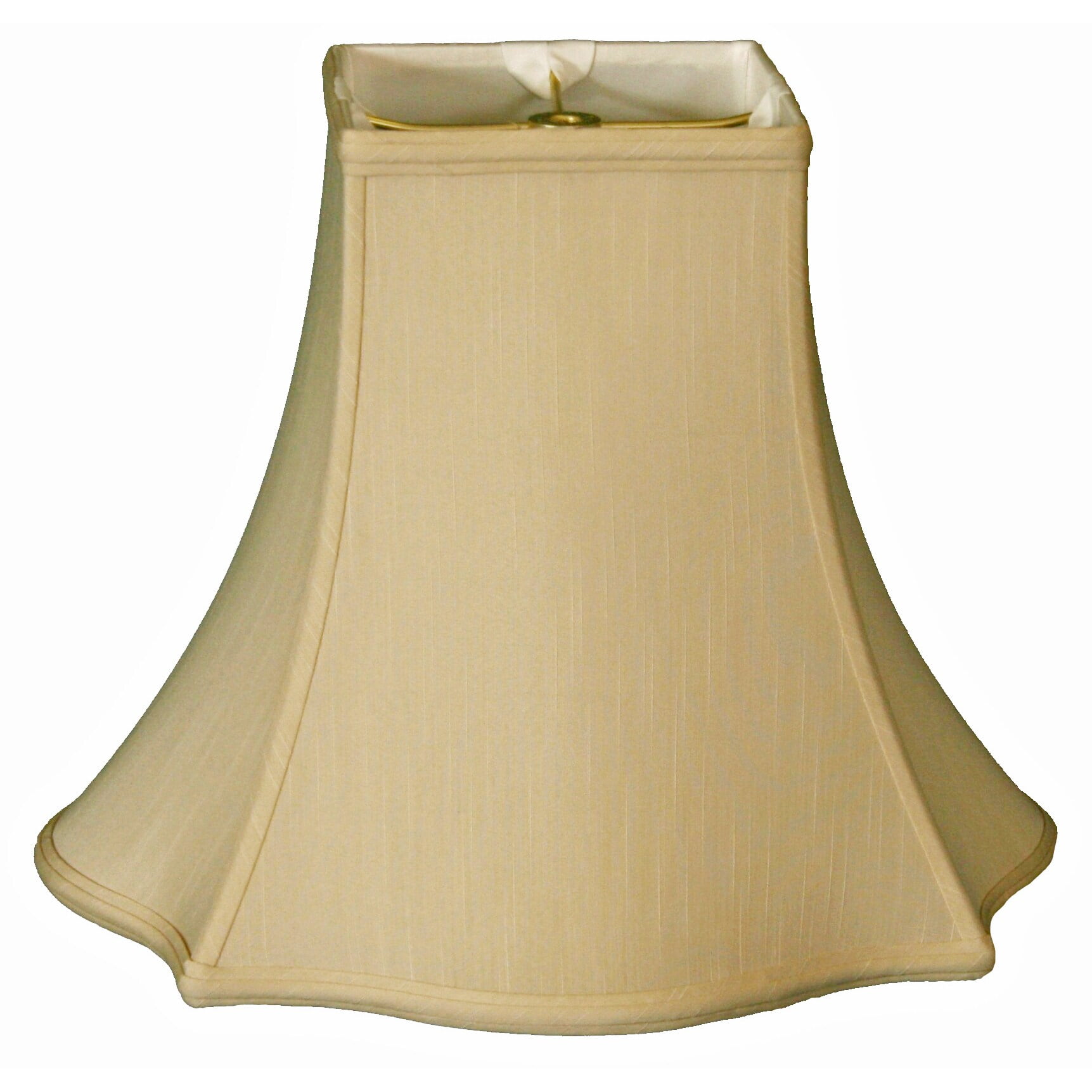 Royal Designs Flare Bottom Outside Square Bell Lamp Shade, Beige, 5" x ...