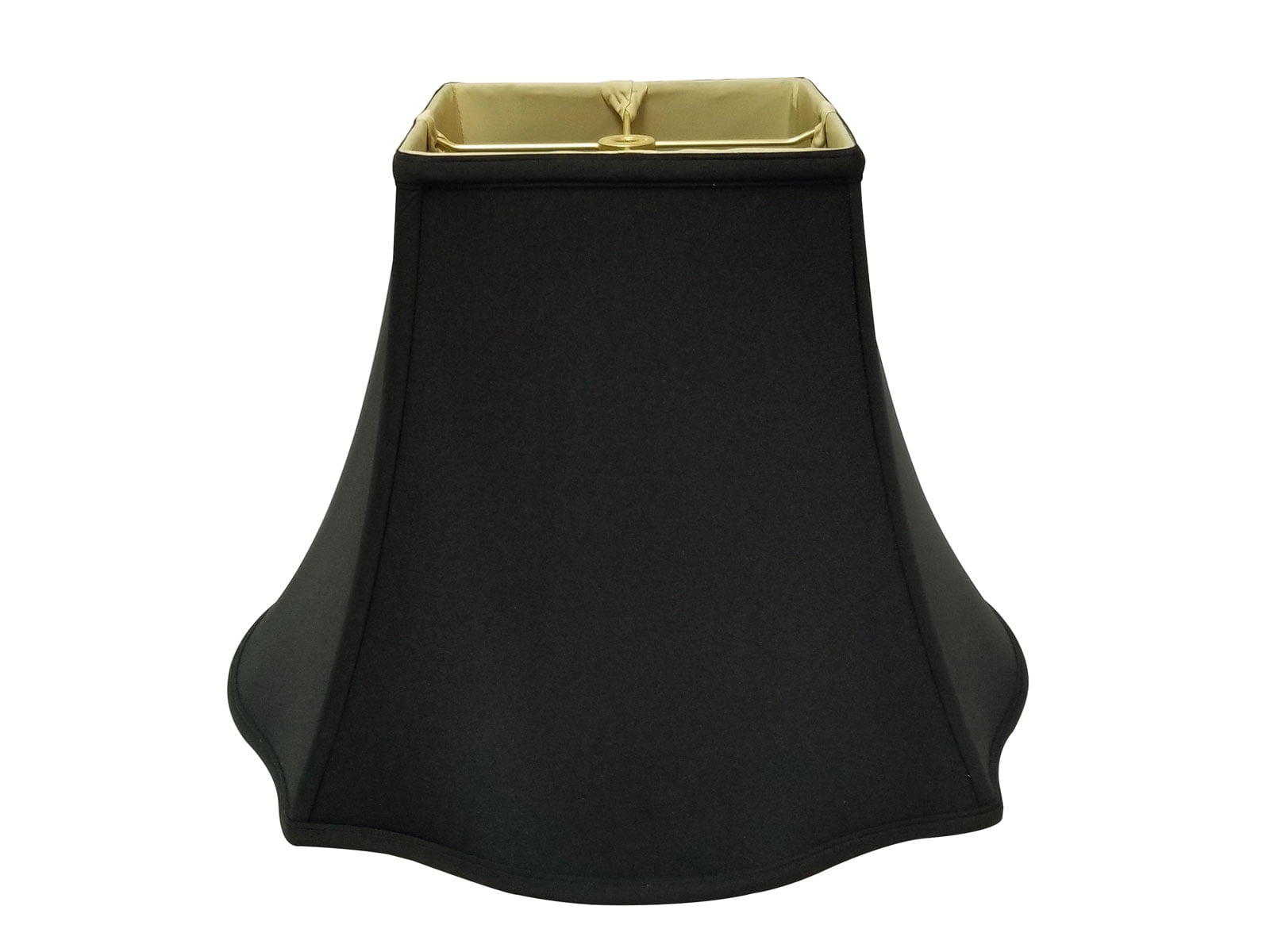 Royal Designs Flare Bottom Outside Square Bell Lamp Shade, Black, 7" x ...