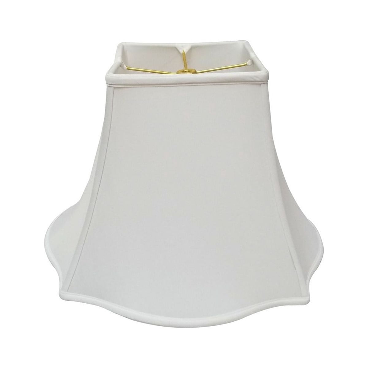 Royal Designs Flare Bottom Outside Square Bell Lamp Shade, White, 4" x ...
