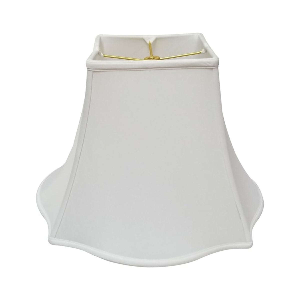 Royal Designs Flare Bottom Outside Square Bell Lamp Shade, White, 7" x ...