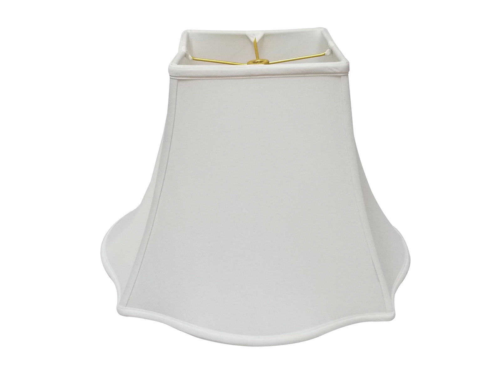 Royal Designs Flare Bottom Outside Square Bell Lamp Shade, White, 8" x ...