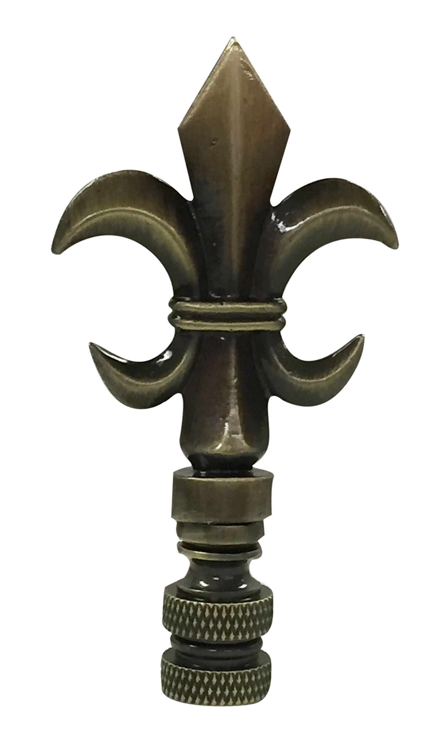 Royal Designs Fleur De Lis 3.25" Lamp Finial for Lamp Shade, Antique ...