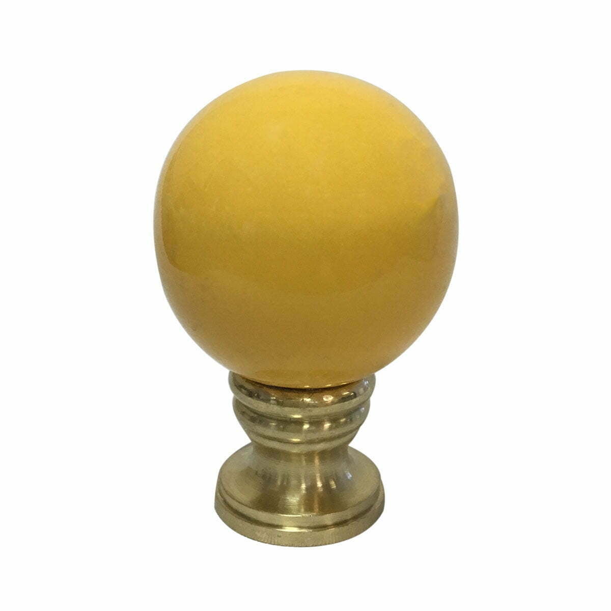 Royal Designs, Inc. Ceramic Sphere Mustard Yellow Lamp Finial, F-5056YL ...