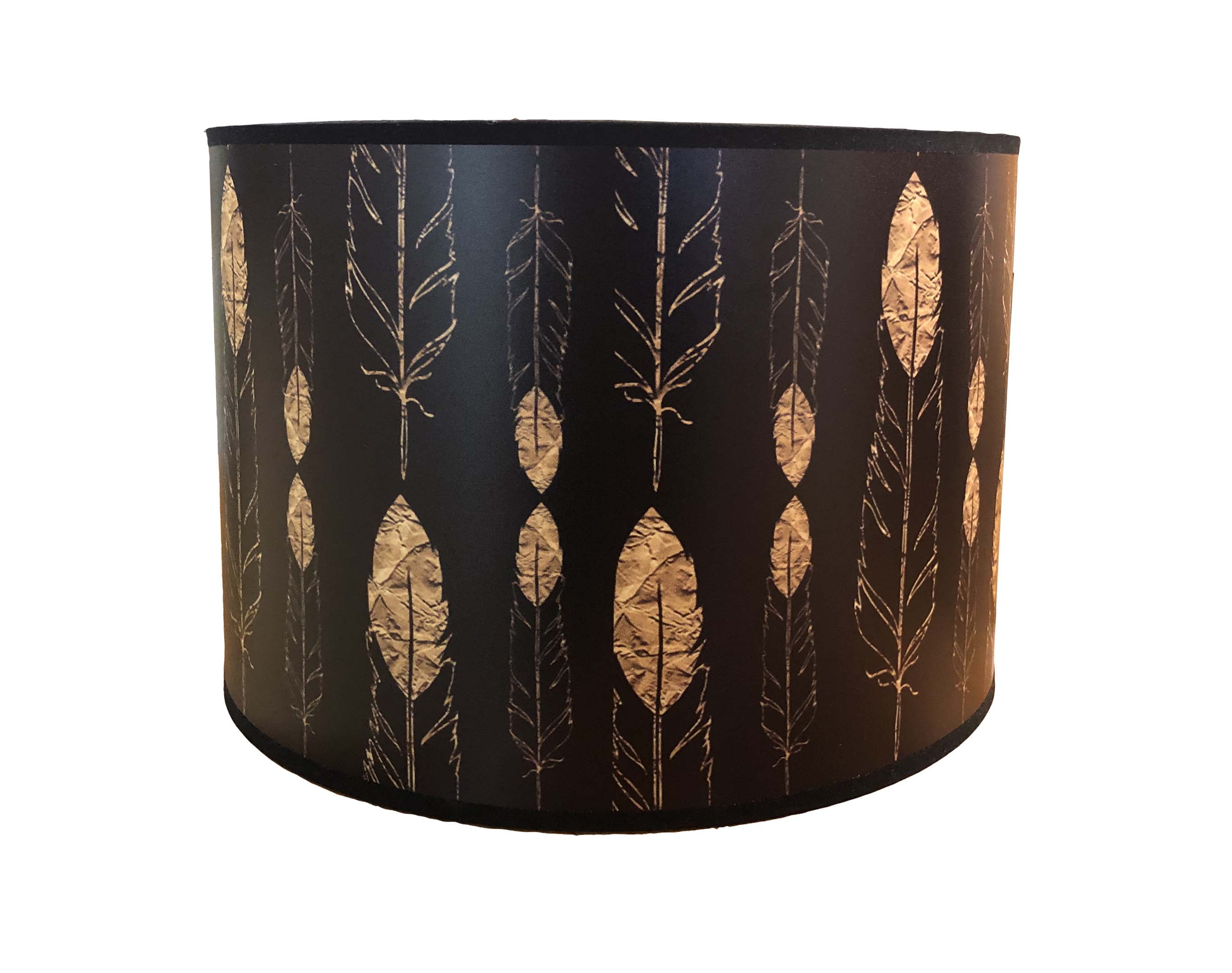 Royal Designs, Inc. Custom Handmade Hardback Shade, 12in, Feathered ...