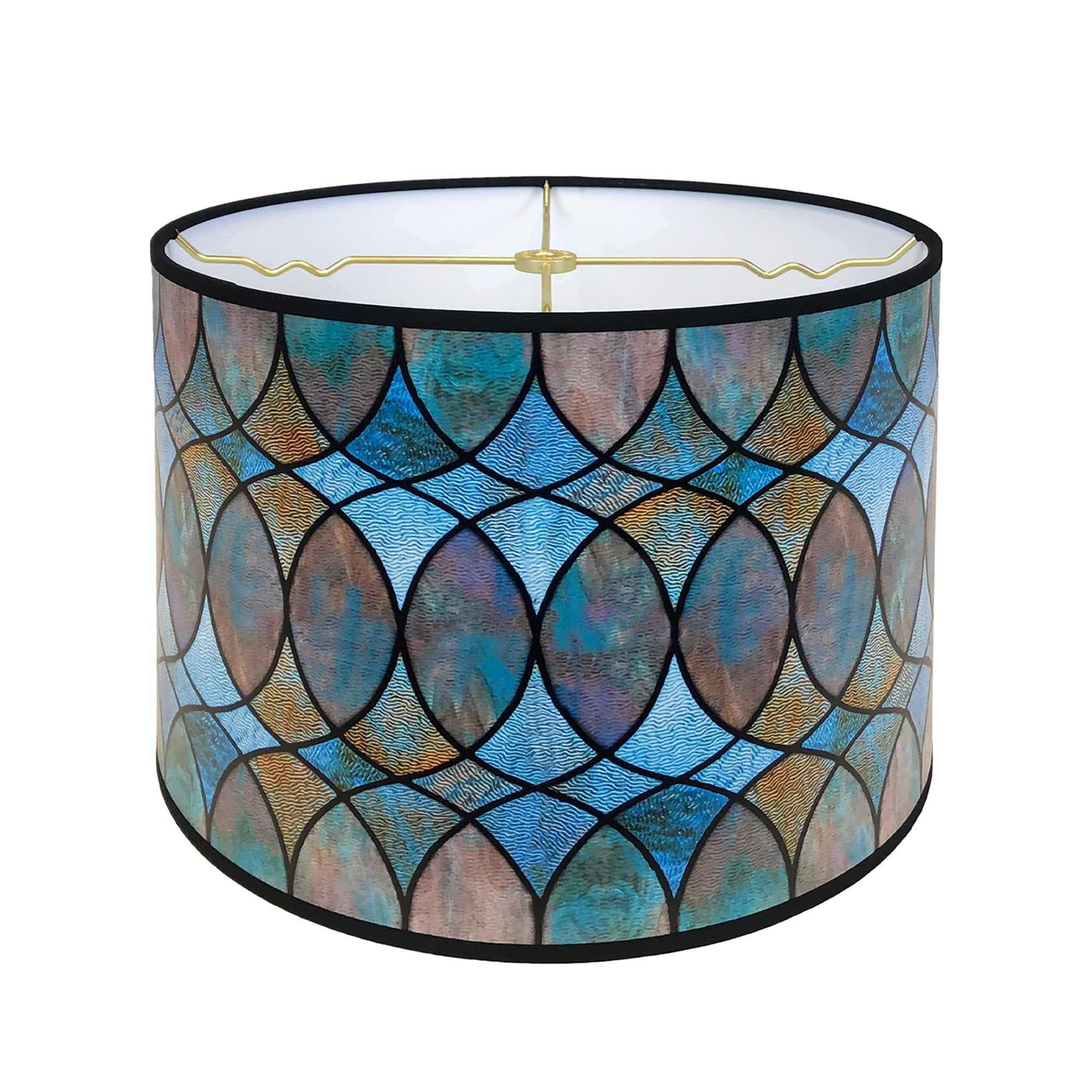 Royal Designs, Inc. Custom Handmade Hardback Shade, 14in, Cool Hues ...