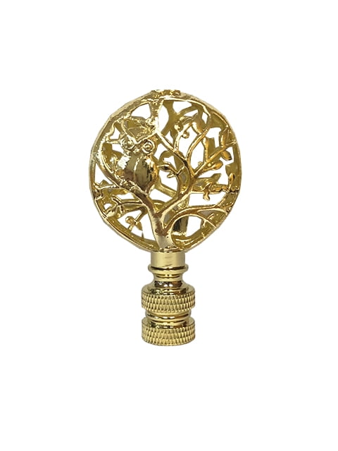 Royal Designs, Inc. Decorative Tree Owl Lamp Finial, F-5090-PB-1 ...