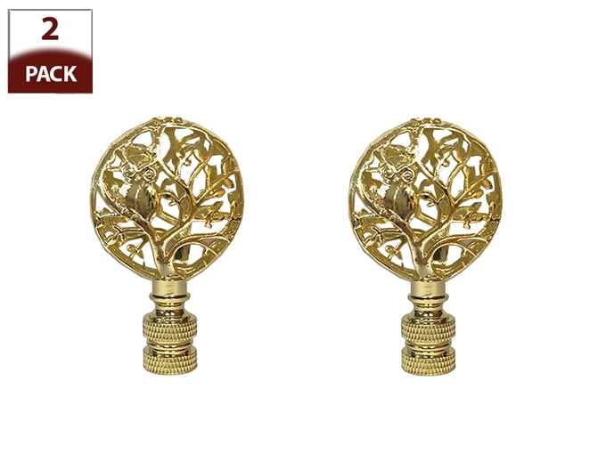 Royal Designs, Inc. Decorative Tree Owl Lamp Finial, F-5090-PB-2 ...