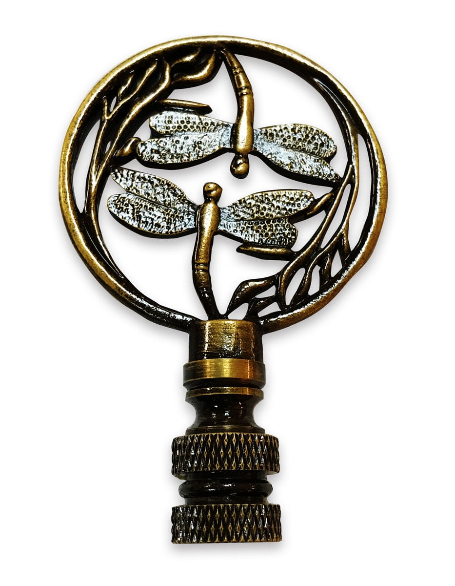Royal Designs, Inc. Double Dragon Fly Filigree Lamp Finial for Lamp ...