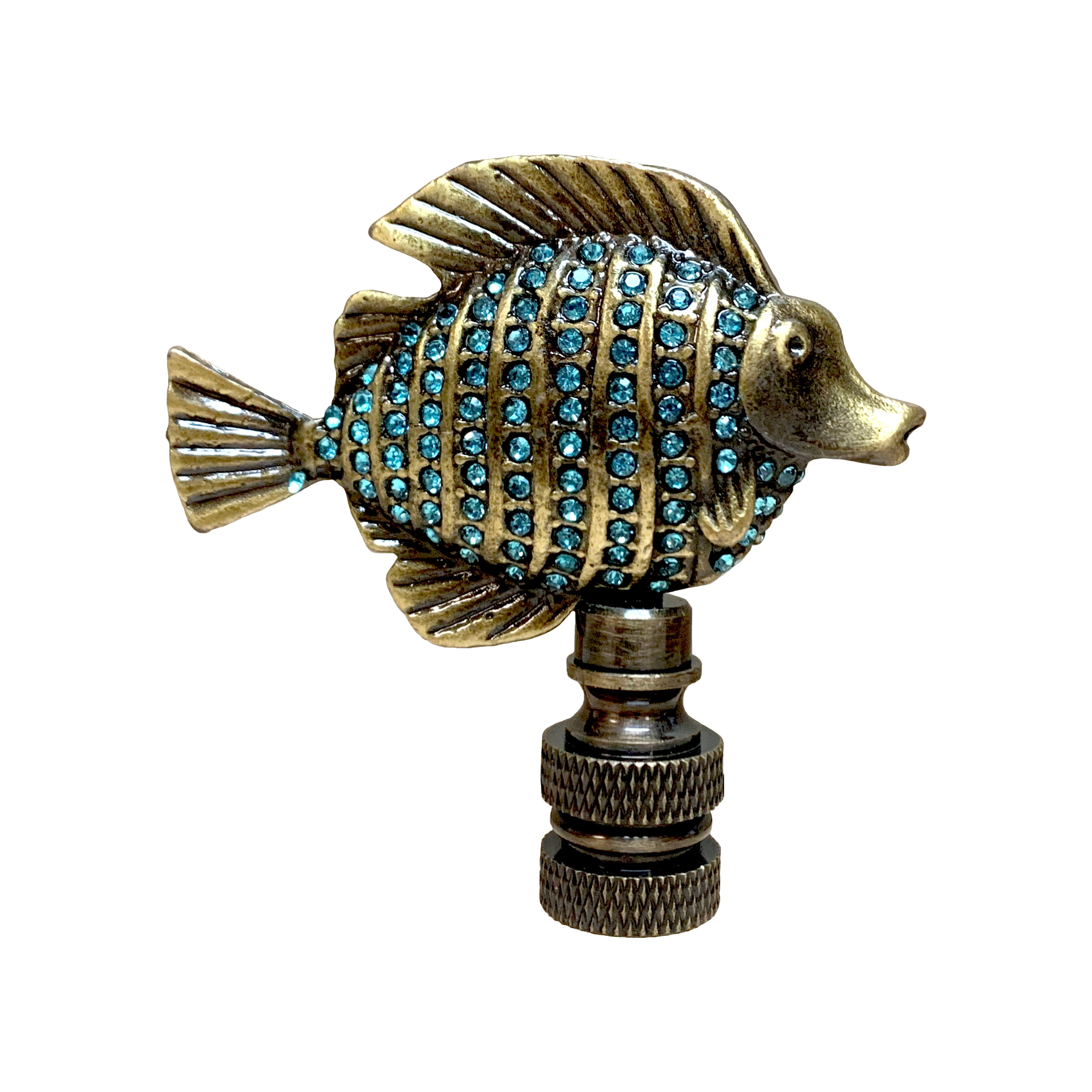 Royal Designs, Inc. Emerald Fish Design Finial for Lamp Shade, F-5103AB ...