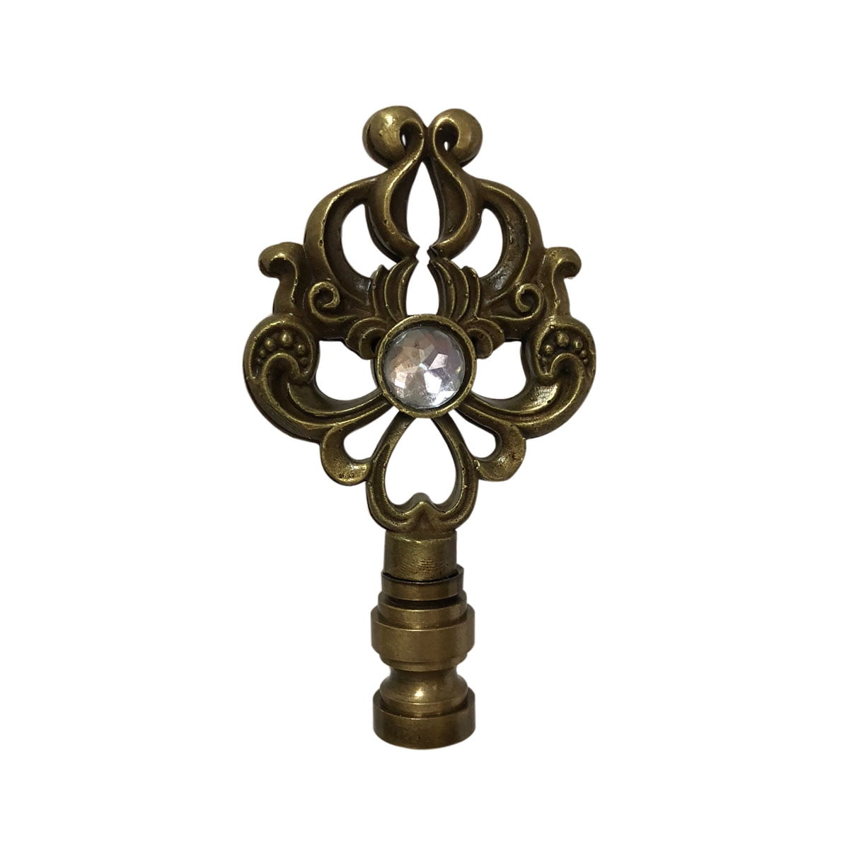 Royal Designs, Inc. Floral Filigree Design Crystal Accent Finial for ...