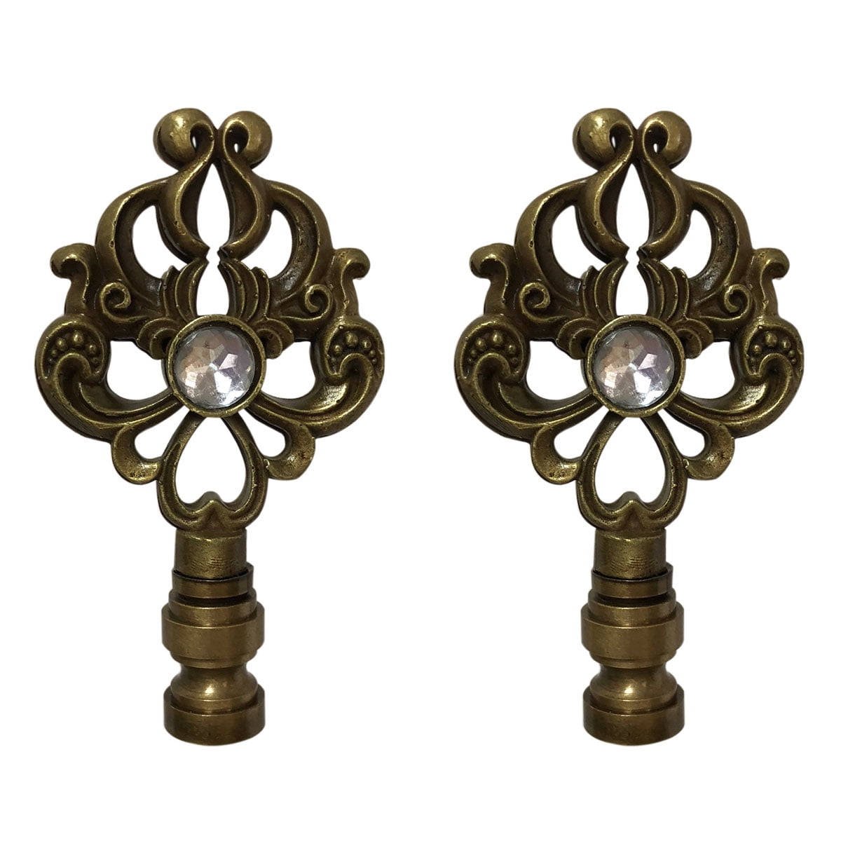 Royal Designs, Inc. Floral Filigree Design Crystal Accent Lamp Finial ...