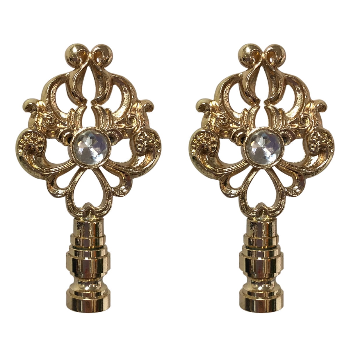 Royal Designs, Inc. Floral Filigree Design Crystal Accent Lamp Finial ...